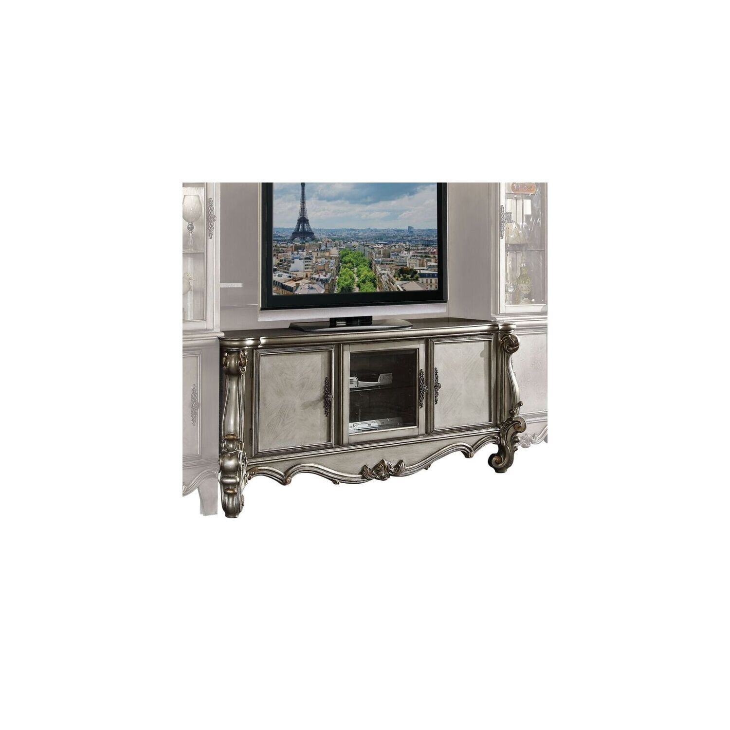 HomeStock Modern Marvel TV Console, Antique Platinum (For Flat Screens ...