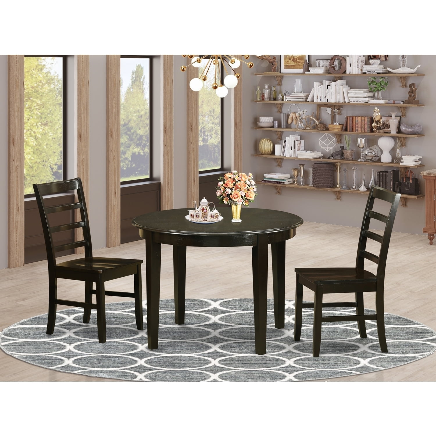 Modern Round Dining Table Set - Kitchen Table & Chairs - Dinette Set ...