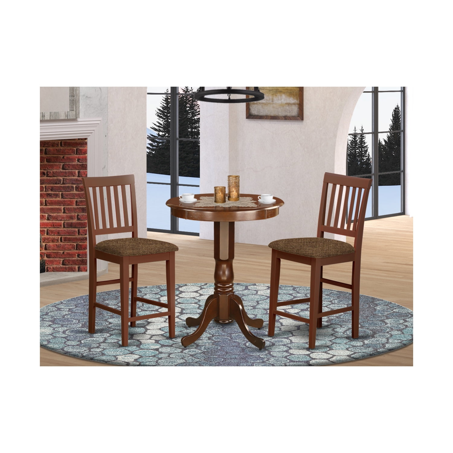 HomeStock Modern Marvel Table Set-HomeStock Table And Dining Chairs ...