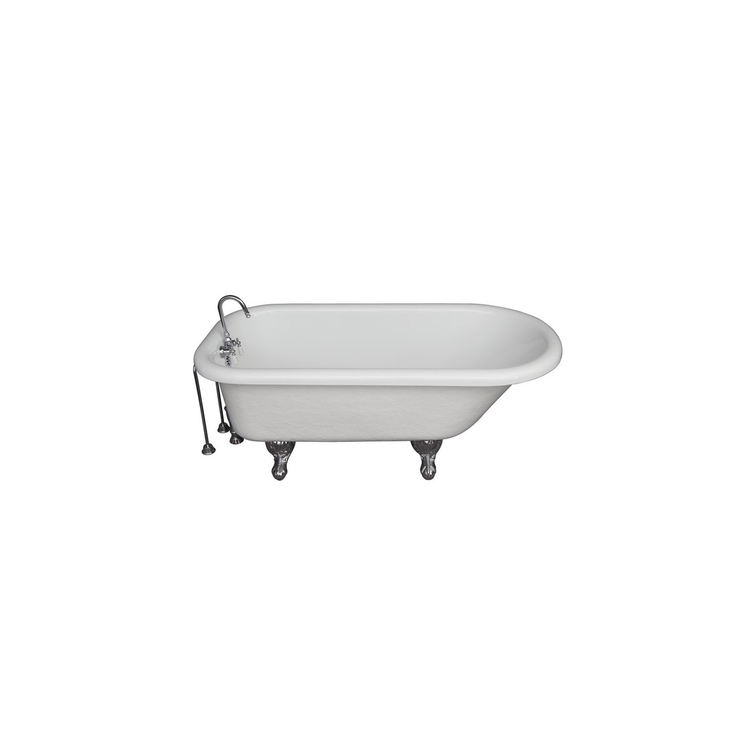 HomeStock Modern Marvel Tub Kit 60" AC Roll Top, Bronze, 60"L x 30"W x ...