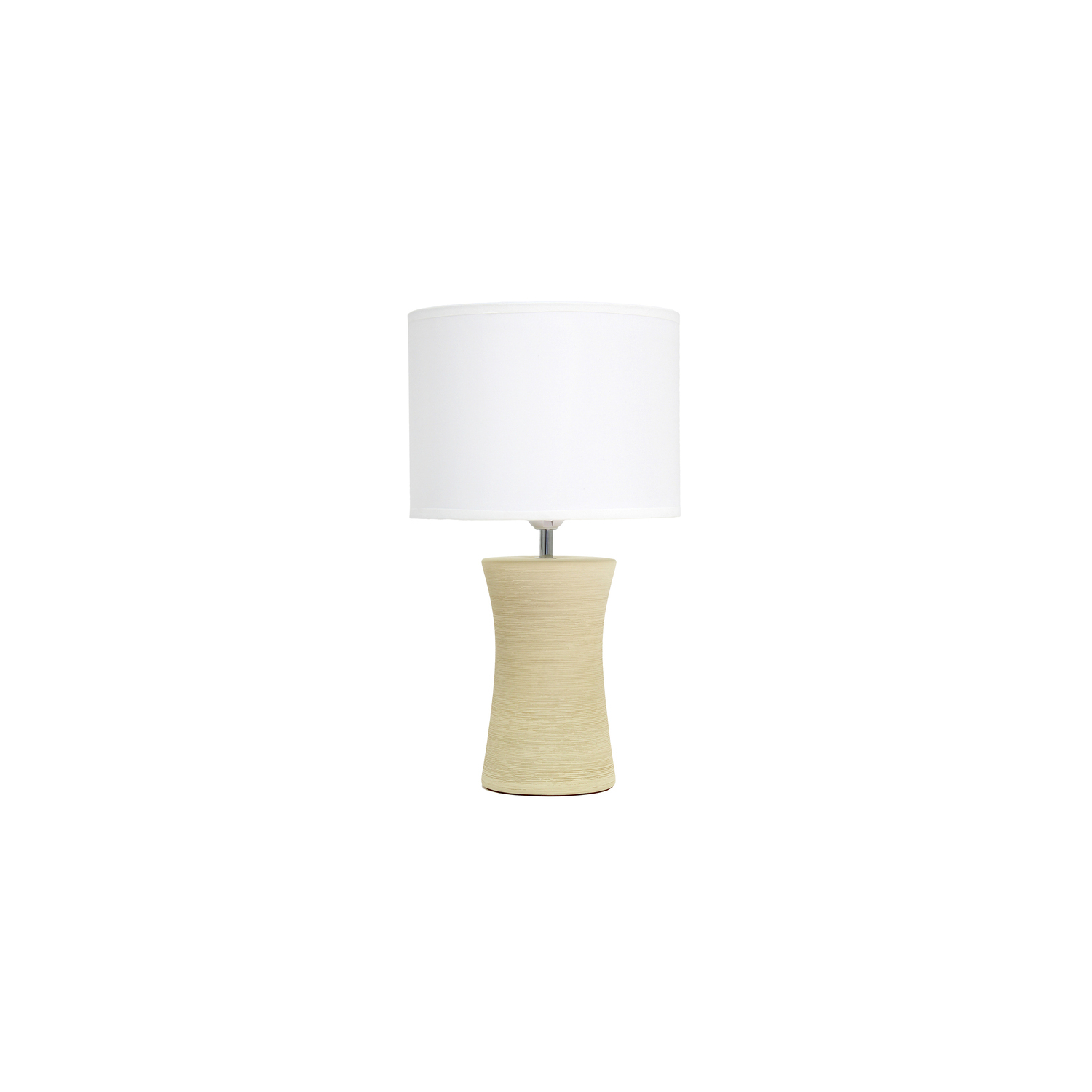 HomeStock Modern Minimalism Ceramic Hourglass Table Lamp Beige ...