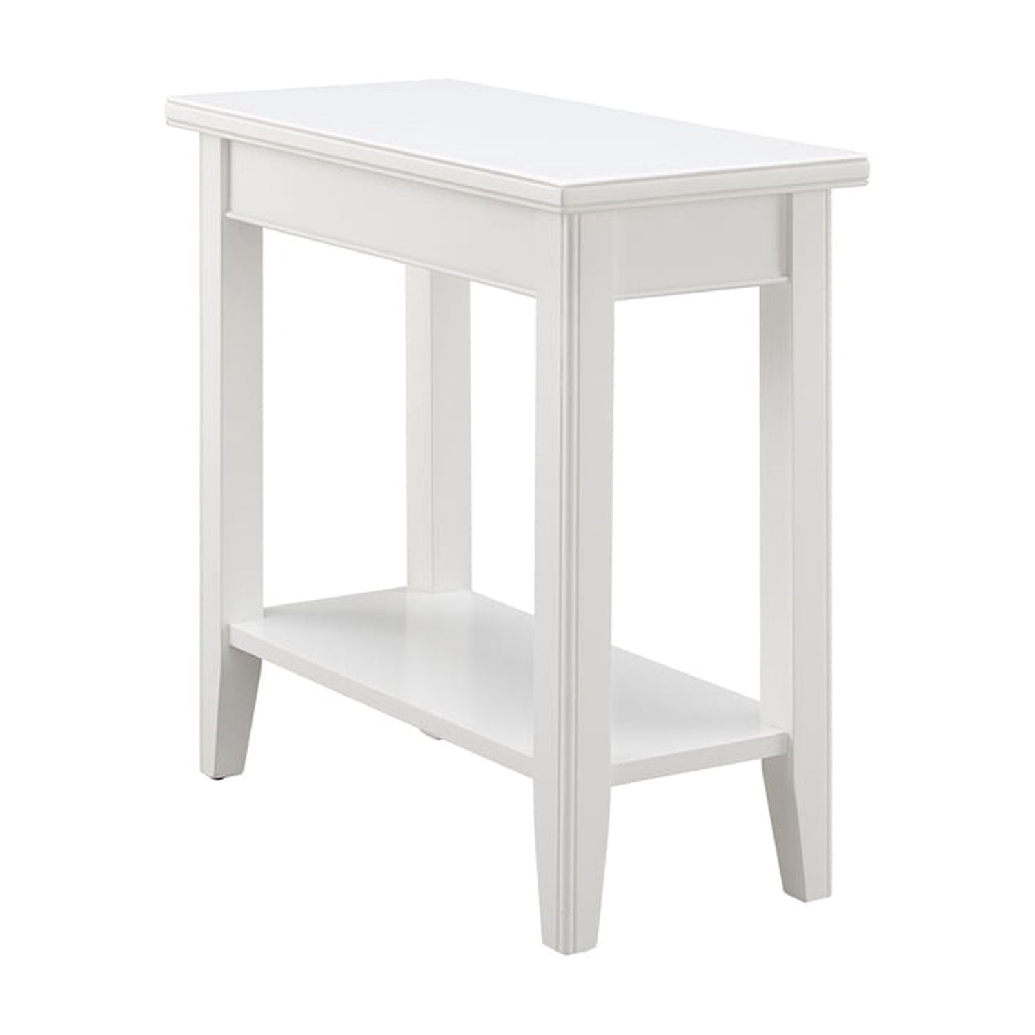 HomeStock Modern Minimalism End Table with Shelf, 12"L x 24"W x 24"H ...