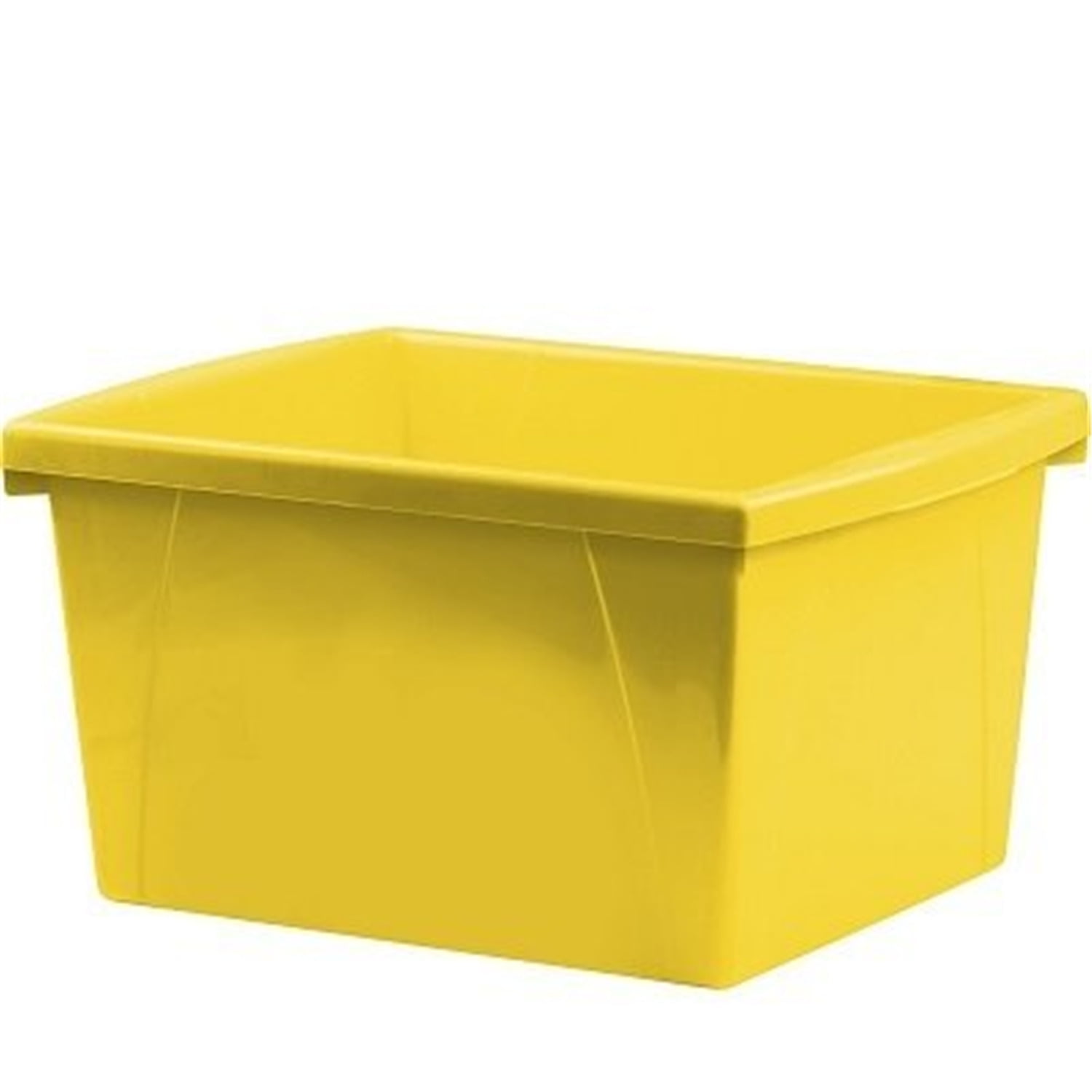 HomeStock Modern Motifs 4-Gallon Storage Bin w/o Lid, Yellow, 6-Pack ...