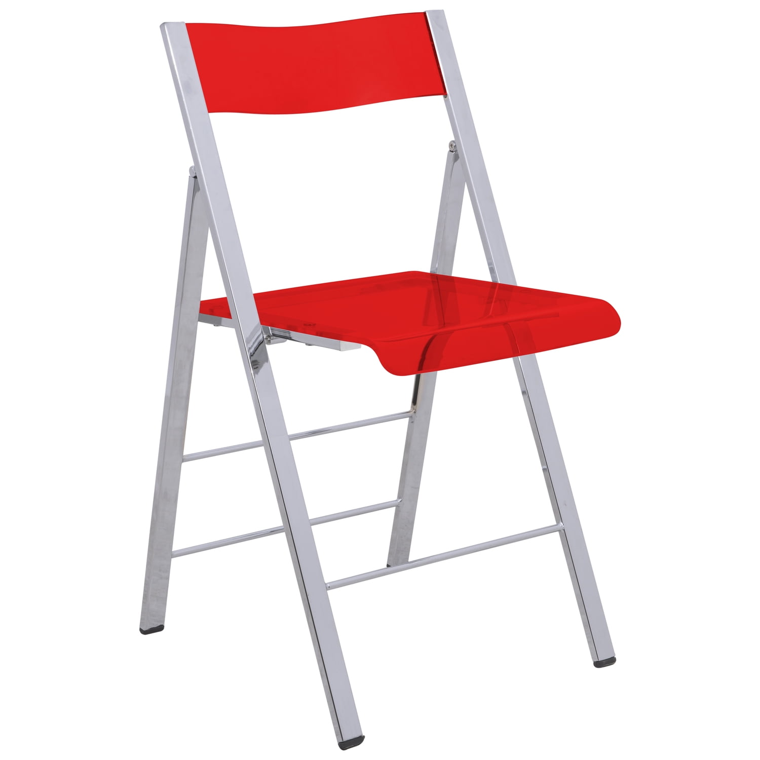 HomeStock Modern Motifs Modern Acrylic Folding Chair - Walmart.com
