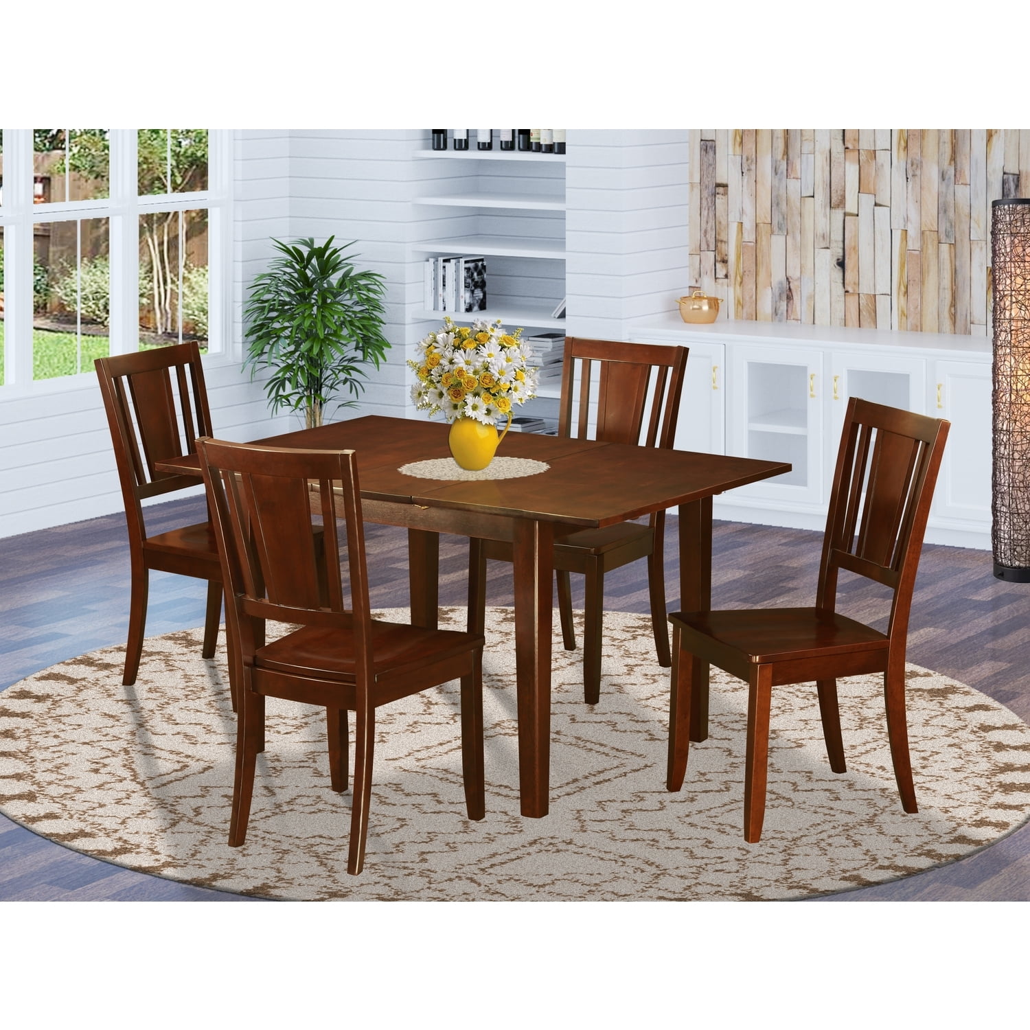 Modern Kitchen Dining Set - Small Table with 4 Chairs - Elegant Design ...