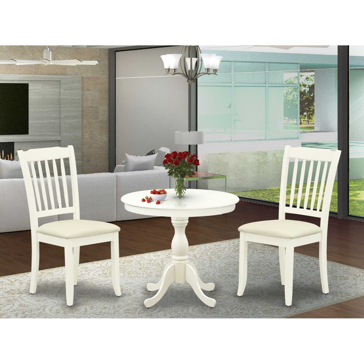 HomeStock Modern Muse Dining Table Set for Small Spaces Contains a ...