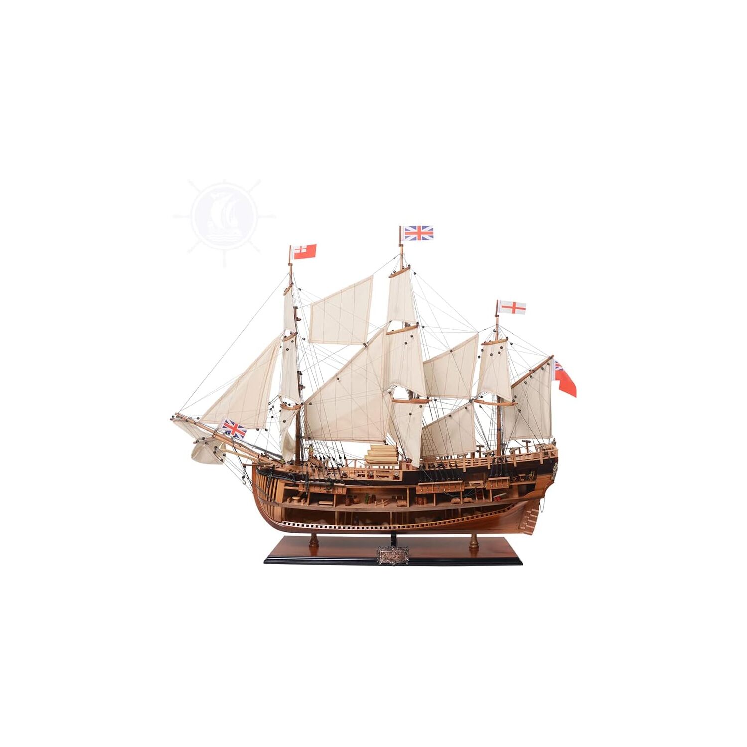 Wooden Ship Model - Endeavour Open Hull - Nautical Decor - Handmade Wooden Boat - Display Model ...