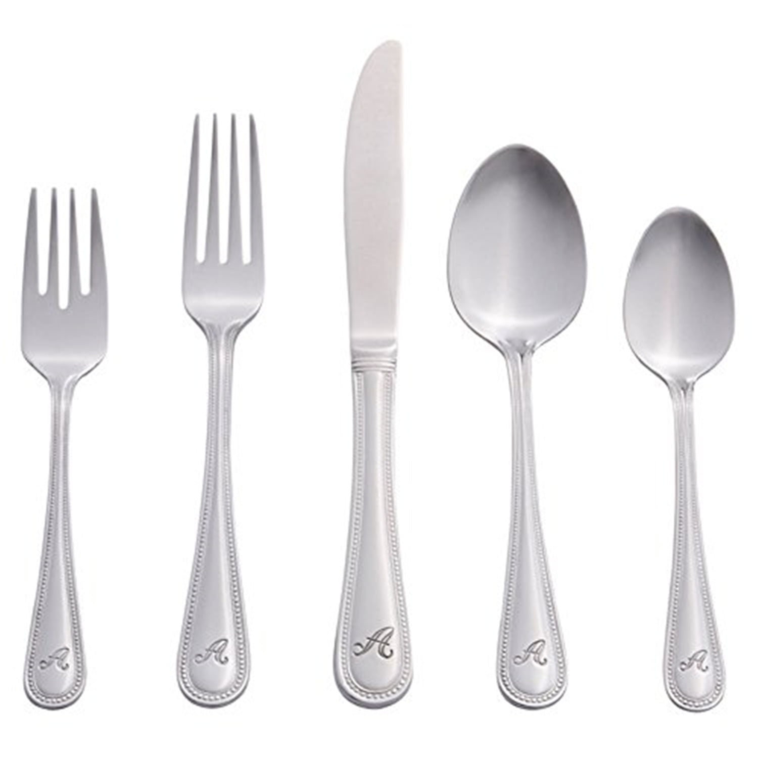 HomeStock Mountain Lodge 46 Piece Monogrammed Flatware Set - Walmart.com