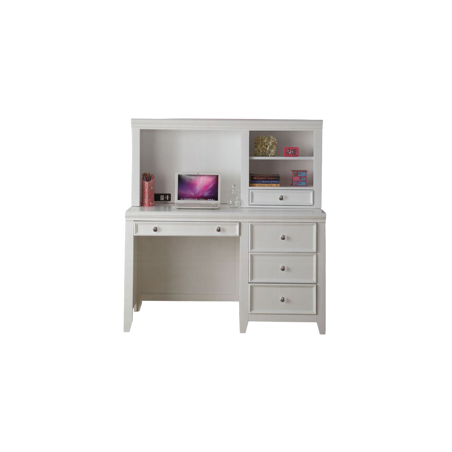 HomeStock Mountain Lodge Computer Desk, White - Walmart.com