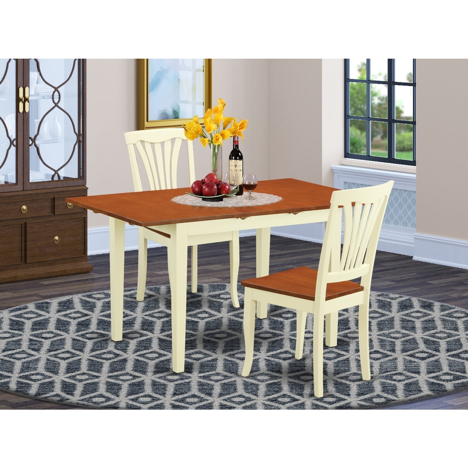 Kitchen Table Set for 4 - Dining Table with Chairs - Small Space Table ...