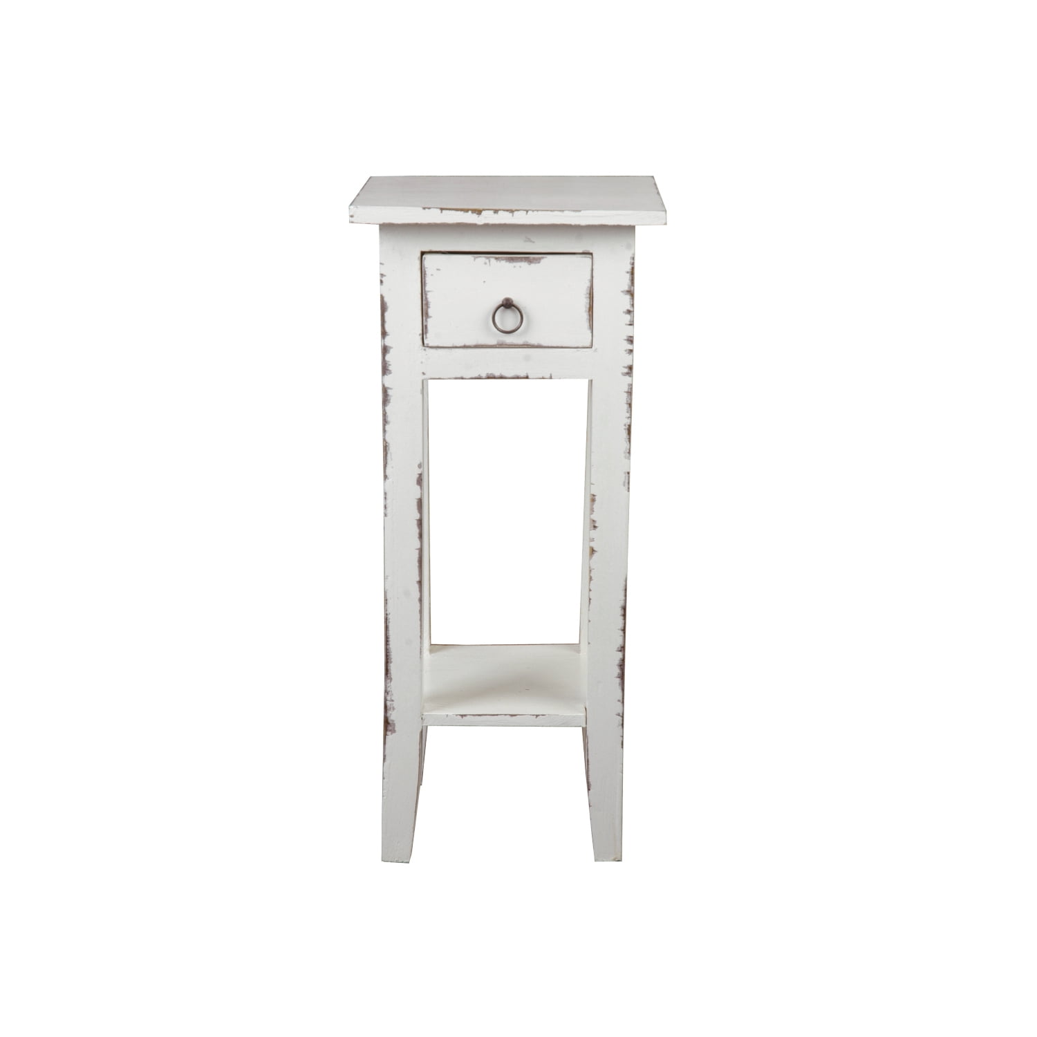 HomeStock Narrow Side End Table, Fully Assembled, 25.75" H x 11.75" W x ...