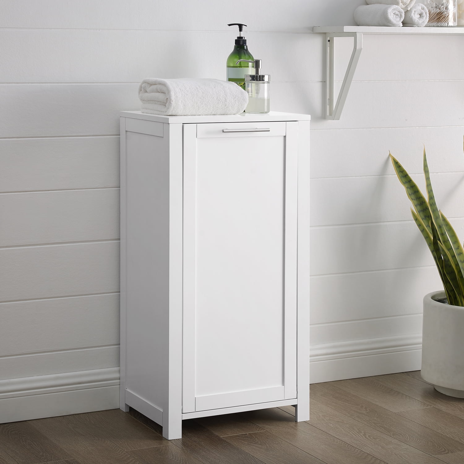 HomeStock Natural Beauty Linen Hamper White - Walmart.com