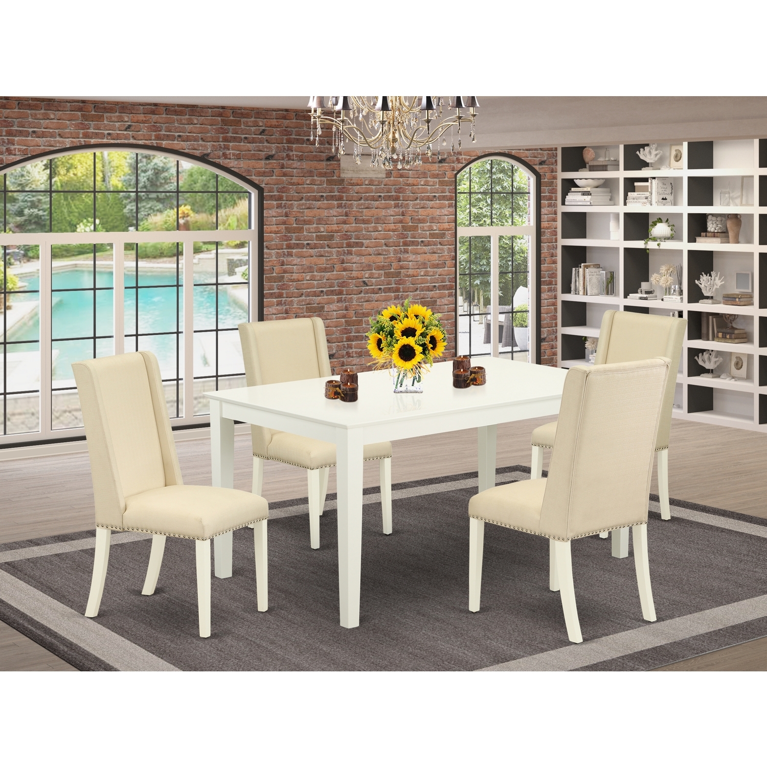 HomeStock Naturally Nice 5-Pc Dining Kitchen Table Set Included A ...