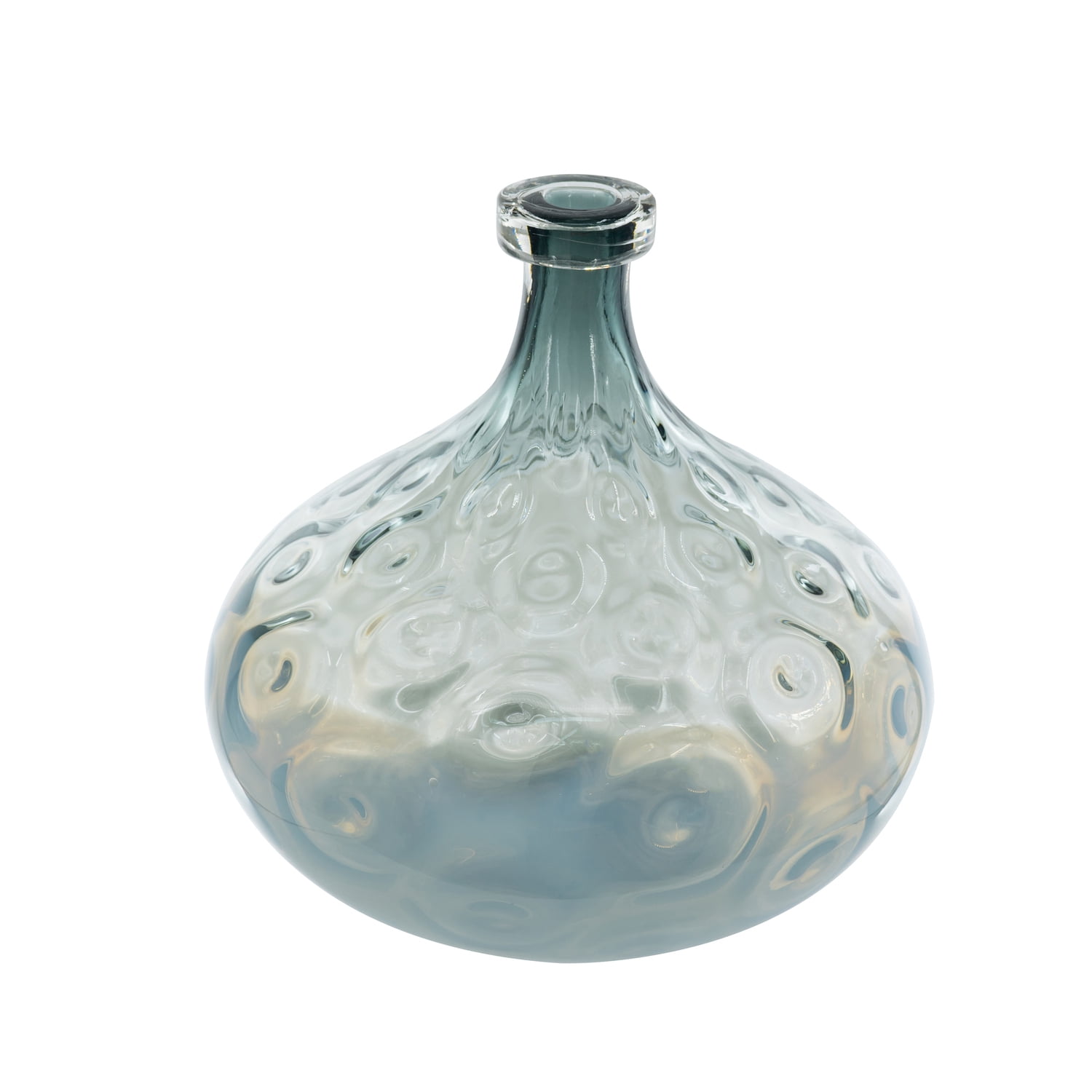 HomeStock Naturally Nice Round Glass Vase - 13" x 13" x 13" - Gray with ...