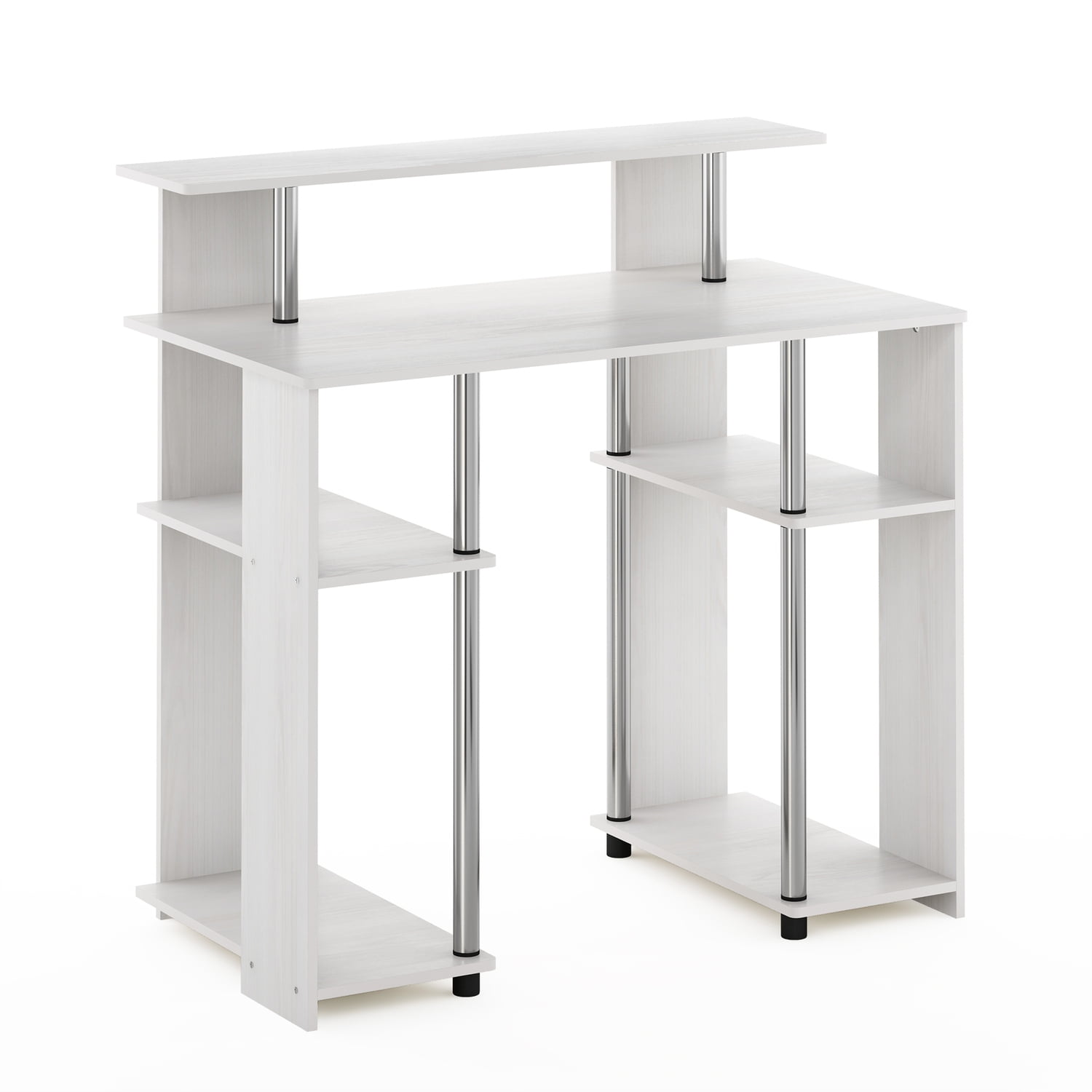 HomeStock Neo-Classical Nostalgia Computer Writing Desk, White Oak ...