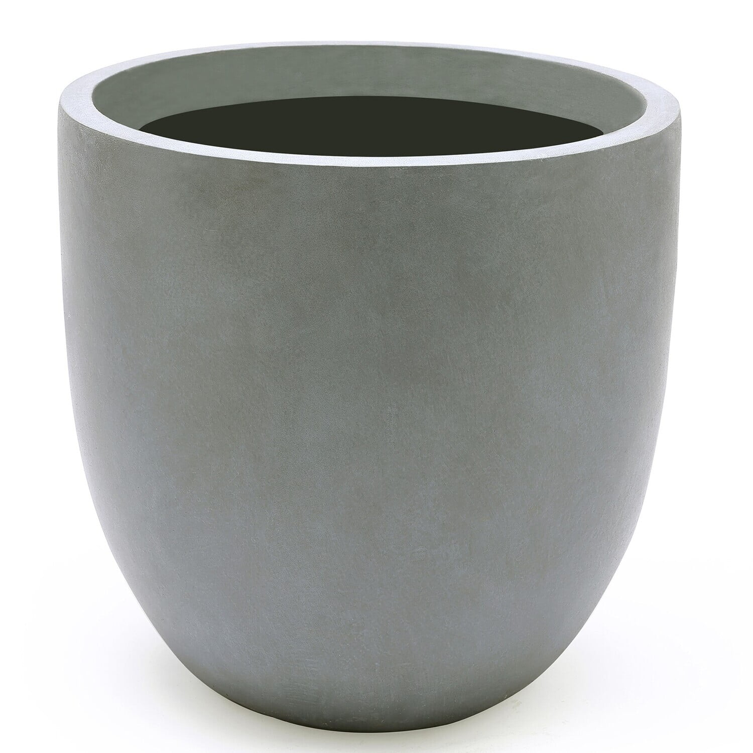 HomeStock Neo-Classical Nostalgia Light Gray Mgo Round 9.2In. H Planter ...