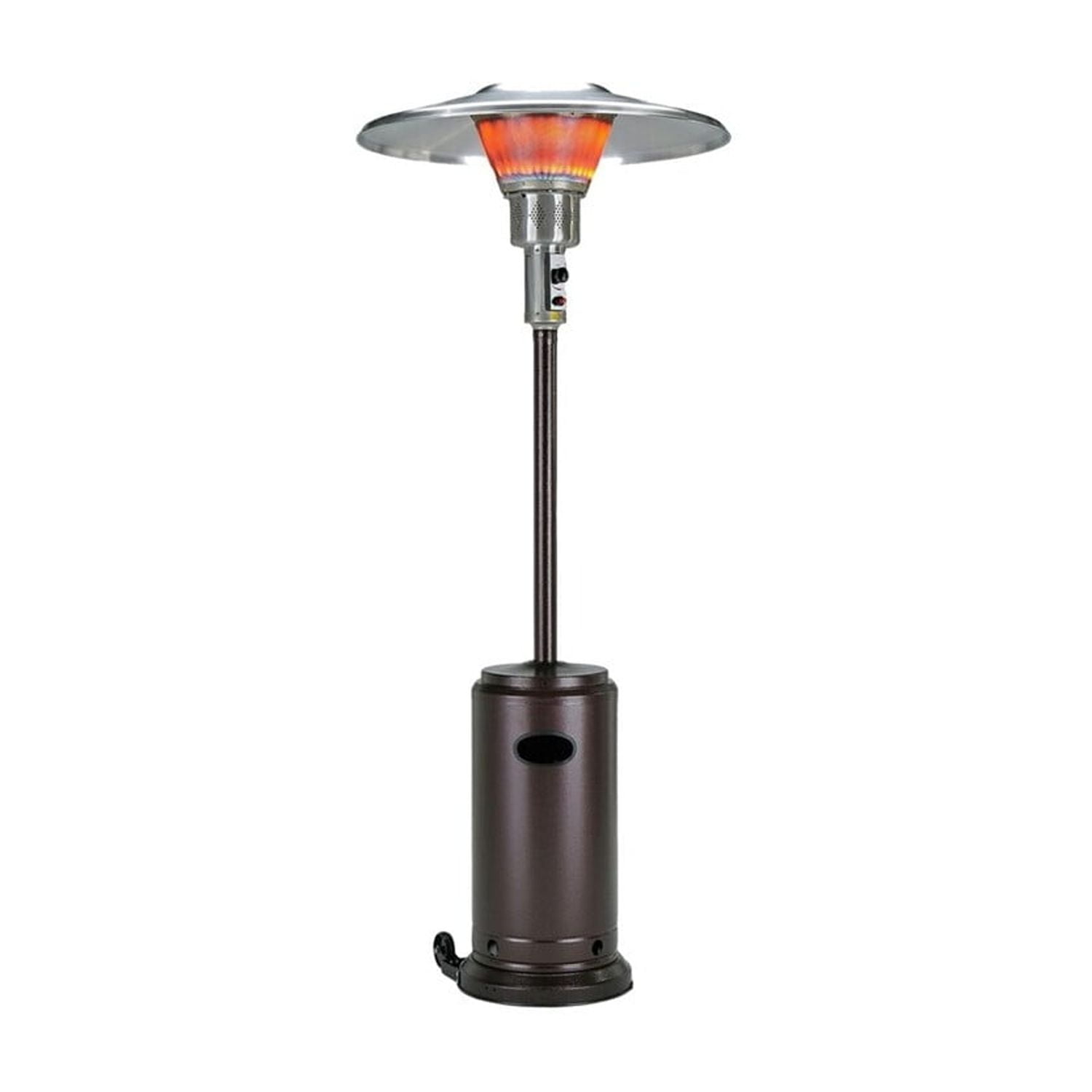 HomeStock Patio Heater Bronze, 40,000 BTU Burner, 36" Reflector Shield ...