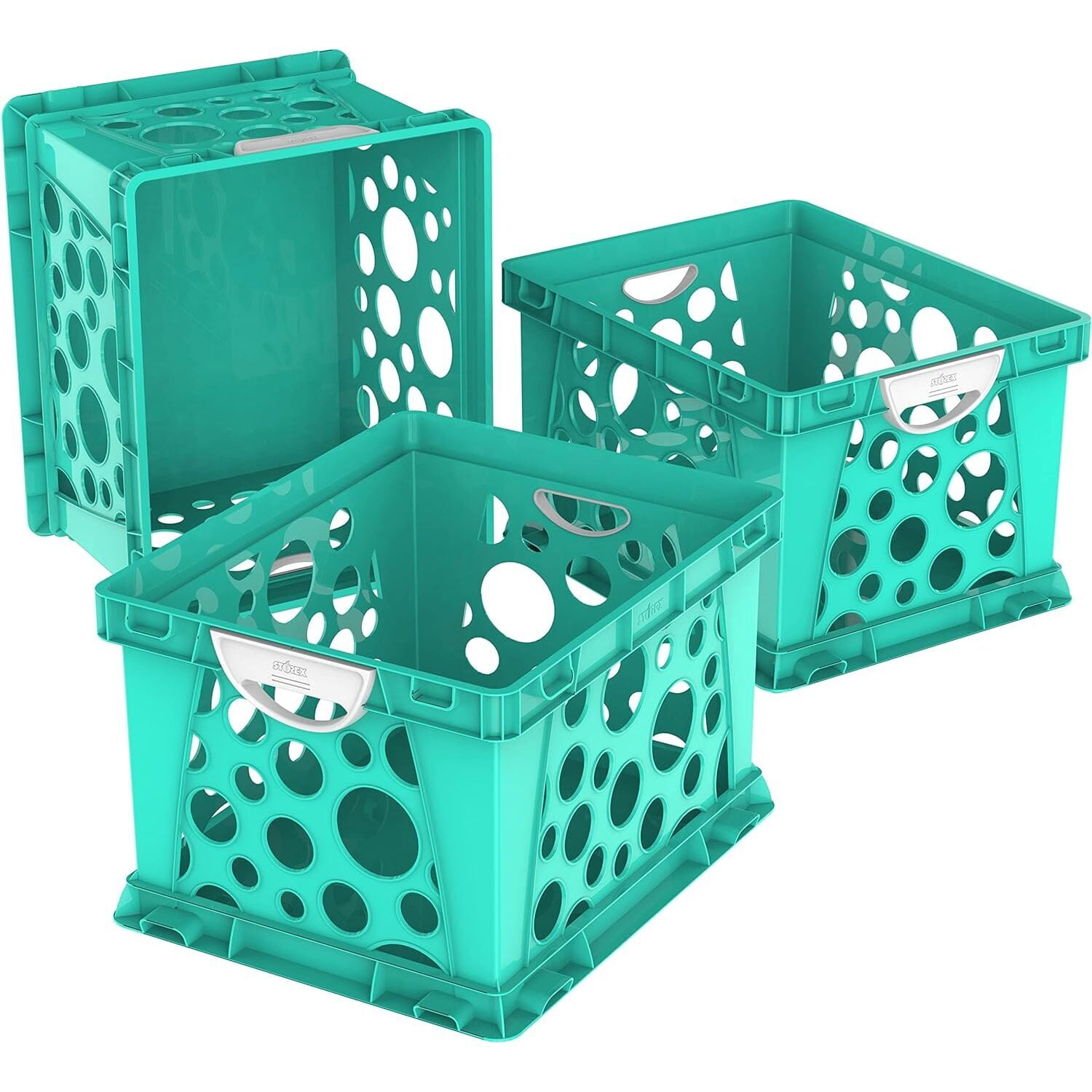Homestock Premium File Crate With Molded Handles, Letter And Legal ...