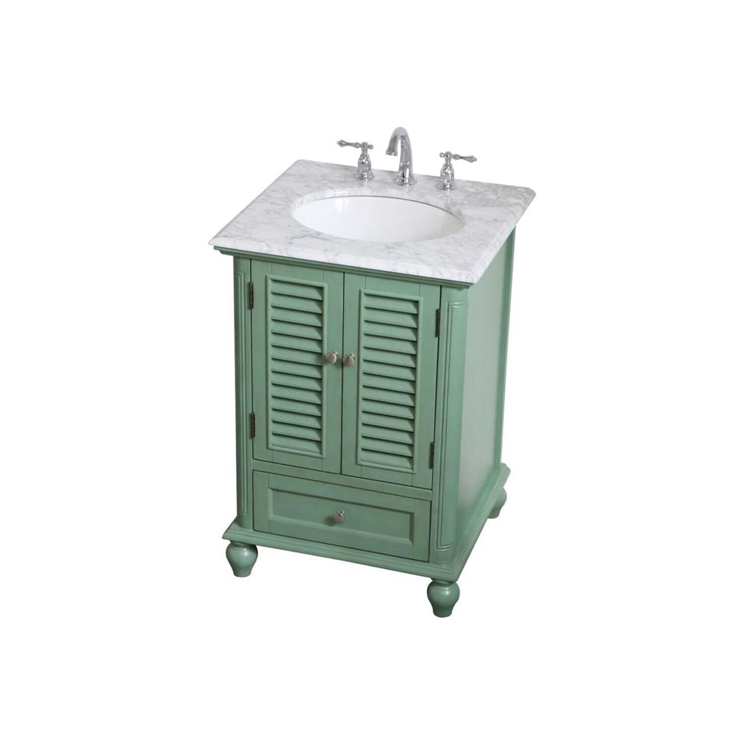 HomeStock Renaissance Refinement Bathroom Vanity, with 3 Faucet Holes ...