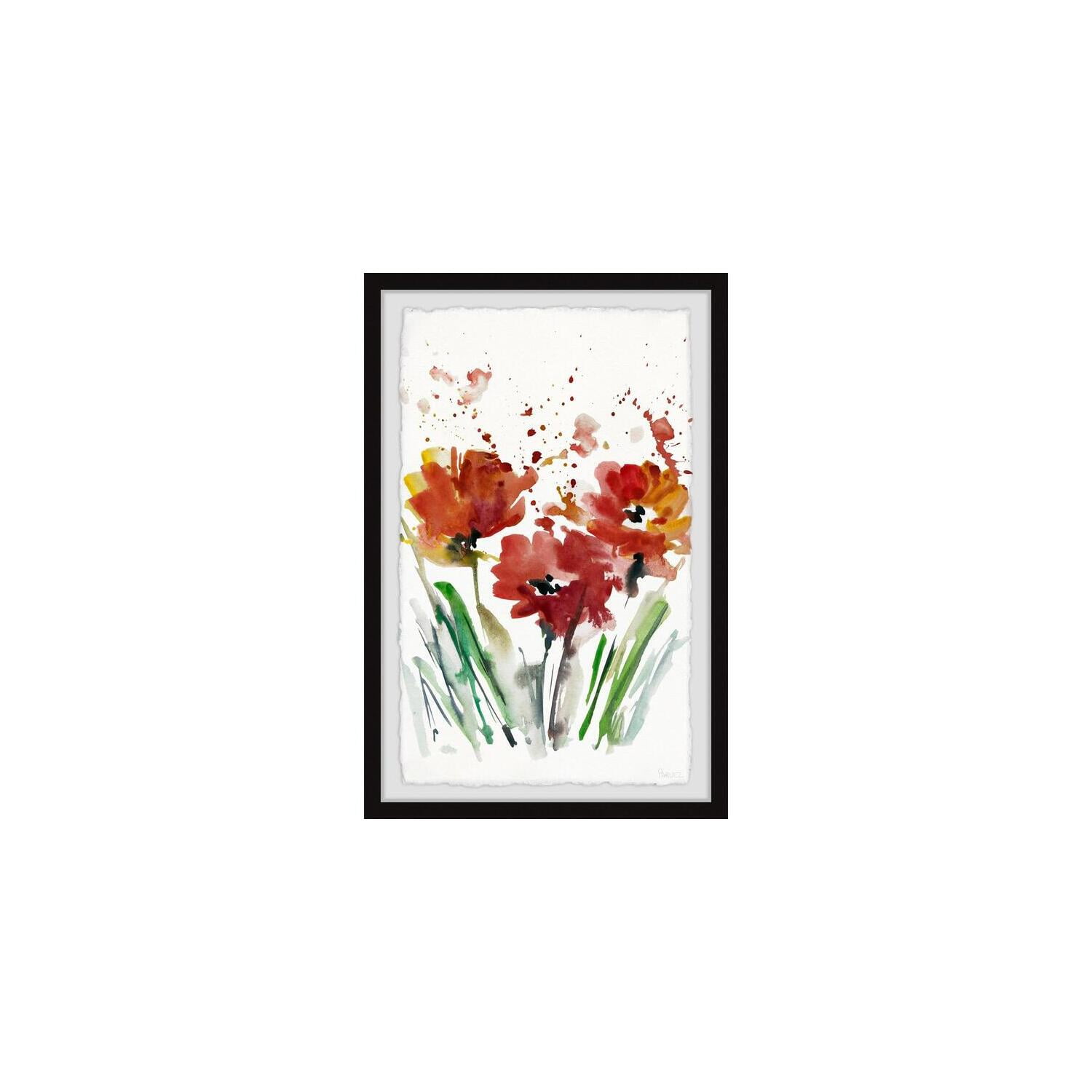 HomeStock Renaissance Refinement Flowers Smudge Framed Painting Print ...