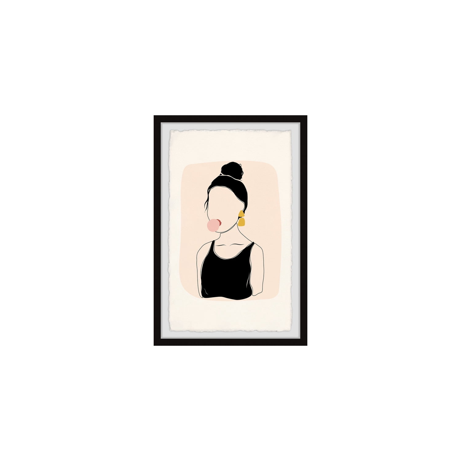 HomeStock Renaissance Refinement Perfect Hair Bun Framed Painting Print ...