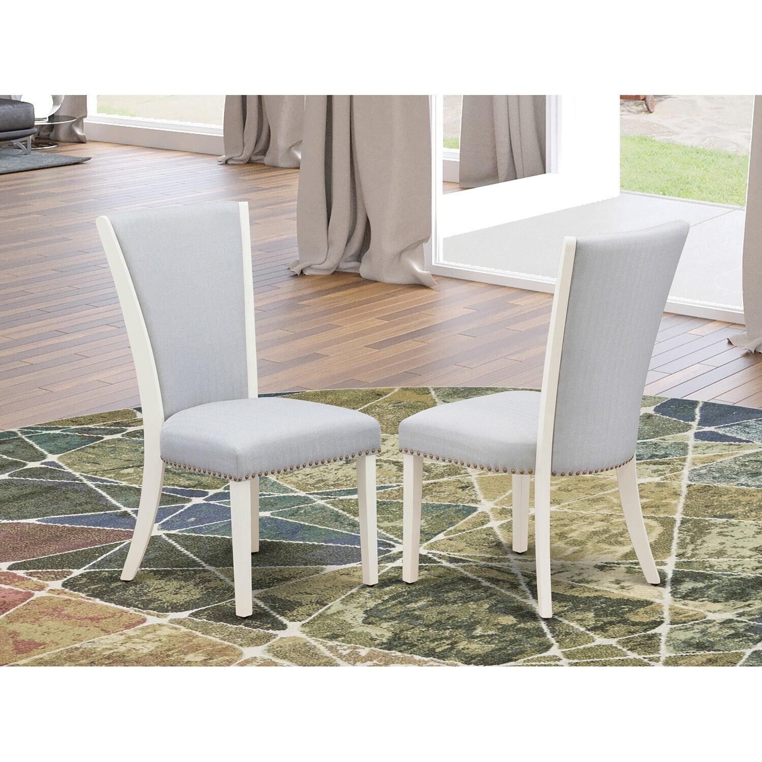 HomeStock Renaissance Refinement Set Of 2 Upholstered Chair Parson ...