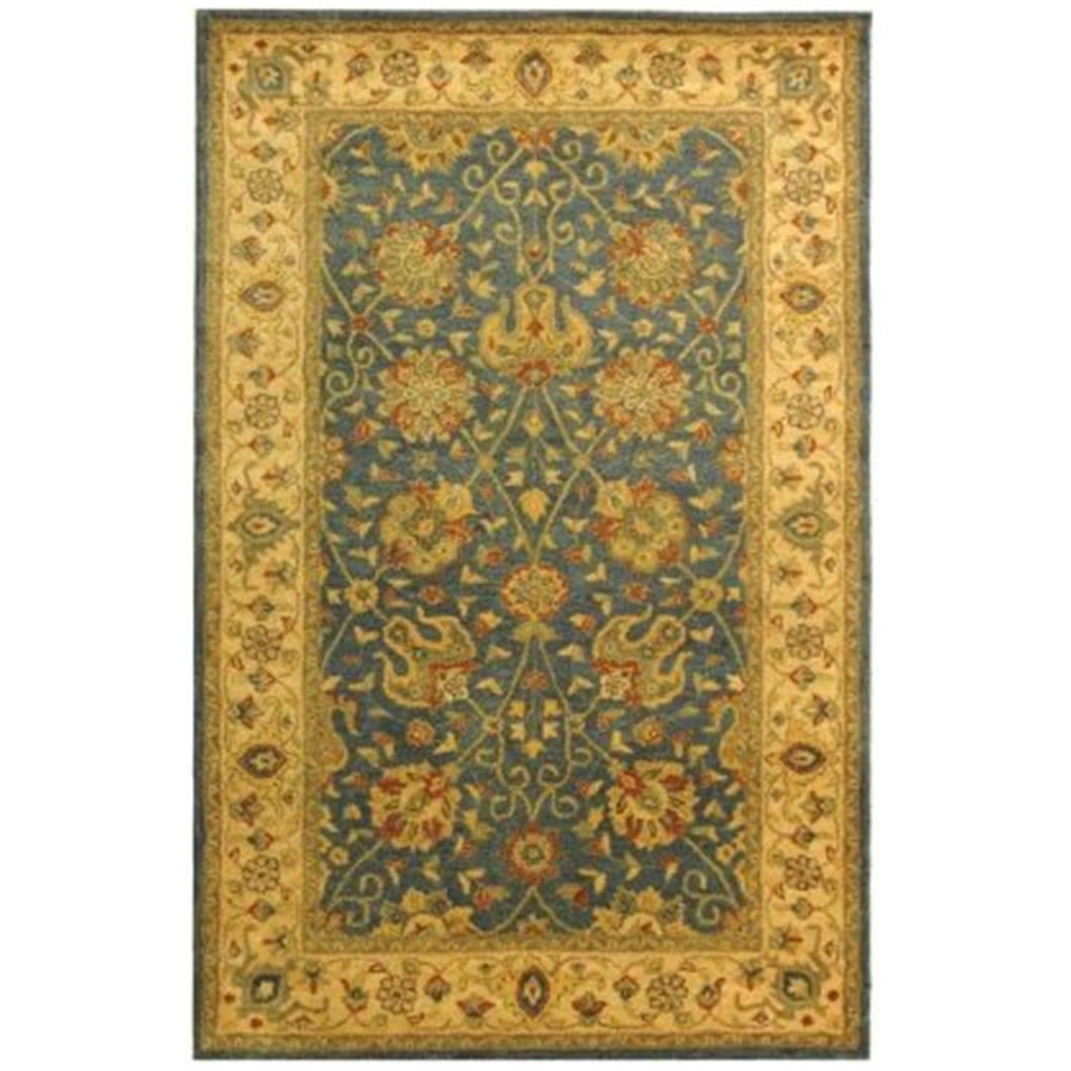 HomeStock Renaissance Revival Area Rug- Antiquity Wool Pile -Blue, Area ...