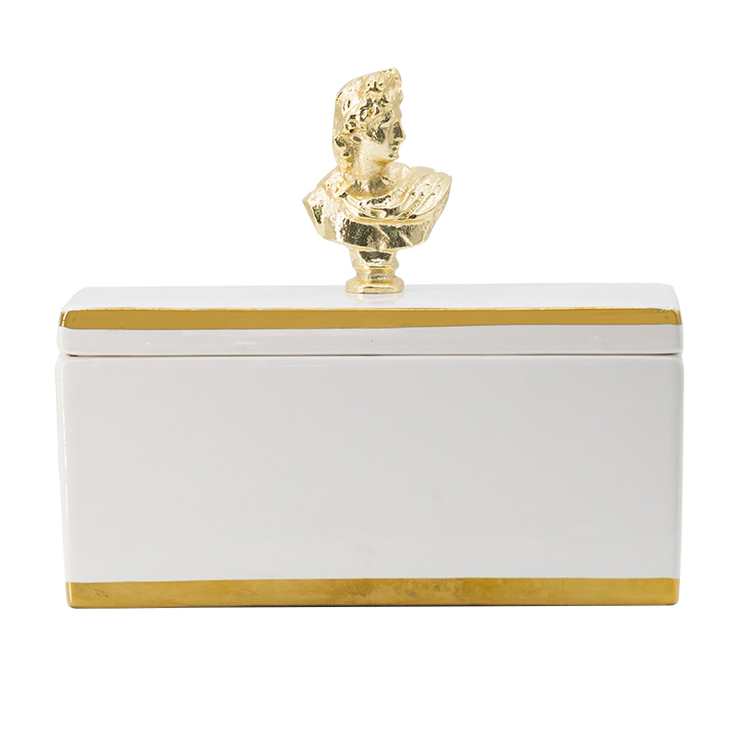 HomeStock Renaissance Revival Lidded Rectangular Canister with ...