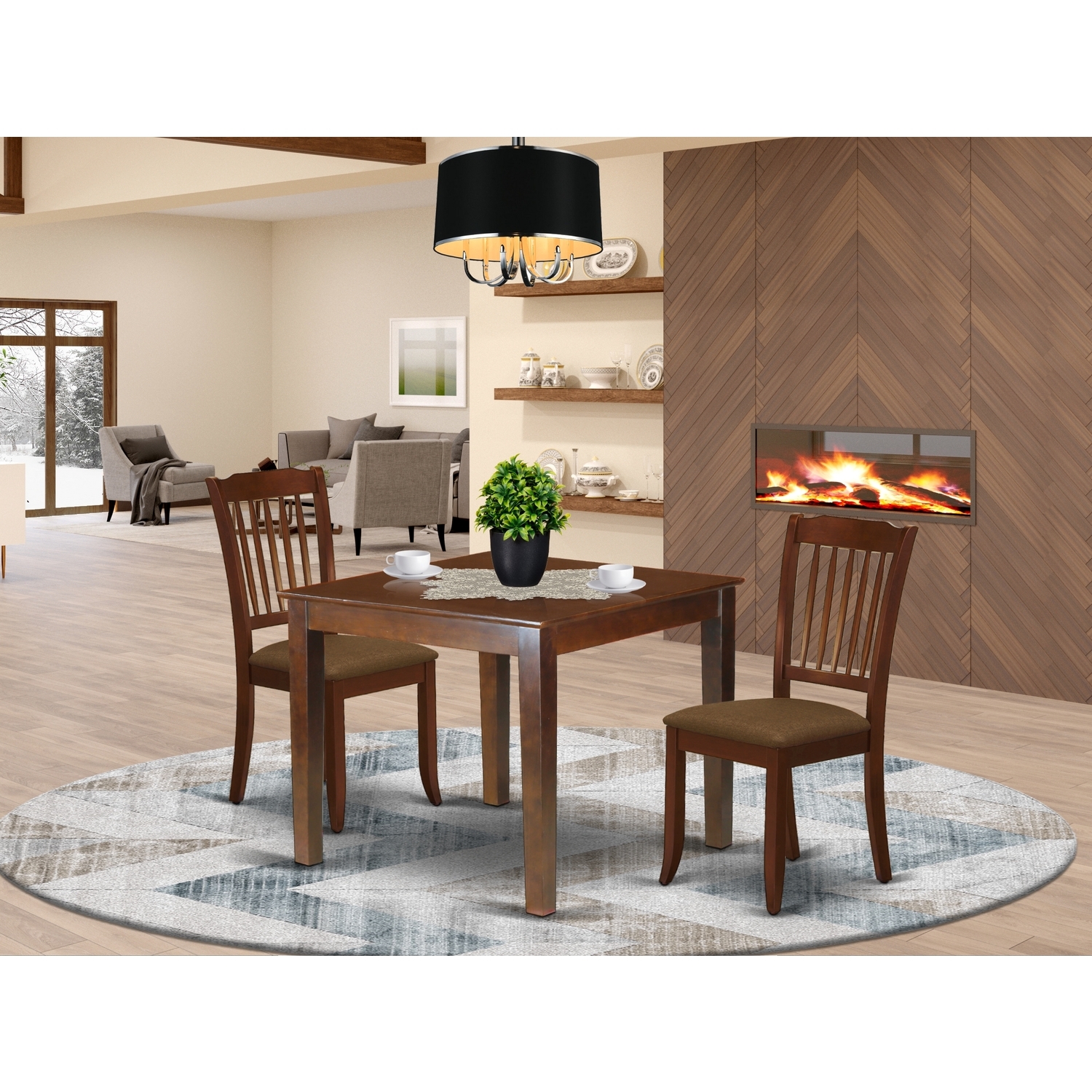 HomeStock Renaissance Rhapsody 3Pc Dinette Set Includes A Square ...