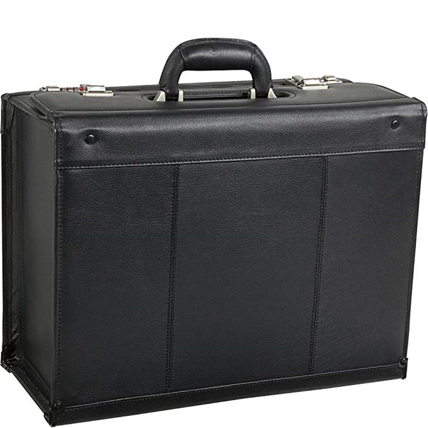 HomeStock Retro Relaxation Black Leather Pilot Case in Top Grain ...