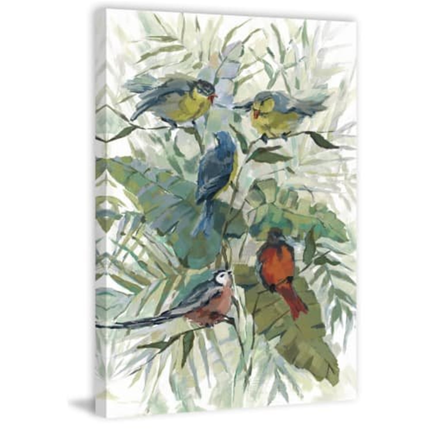HomeStock Retro Renaissance Birds Painting Print On Wrapped Canvas ...