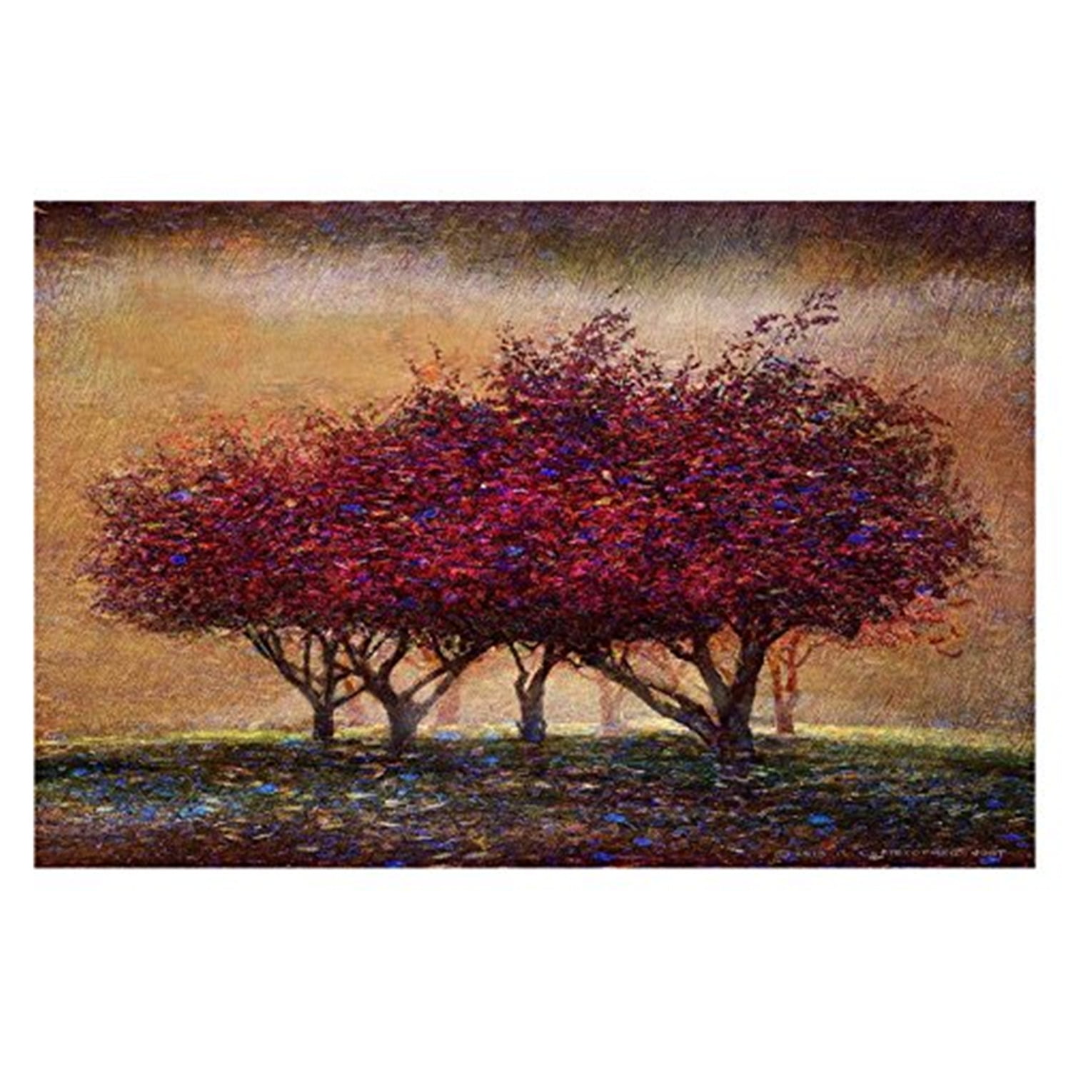 HomeStock Retro Renaissance Blossoms Painting Print On Wrapped Canvas ...