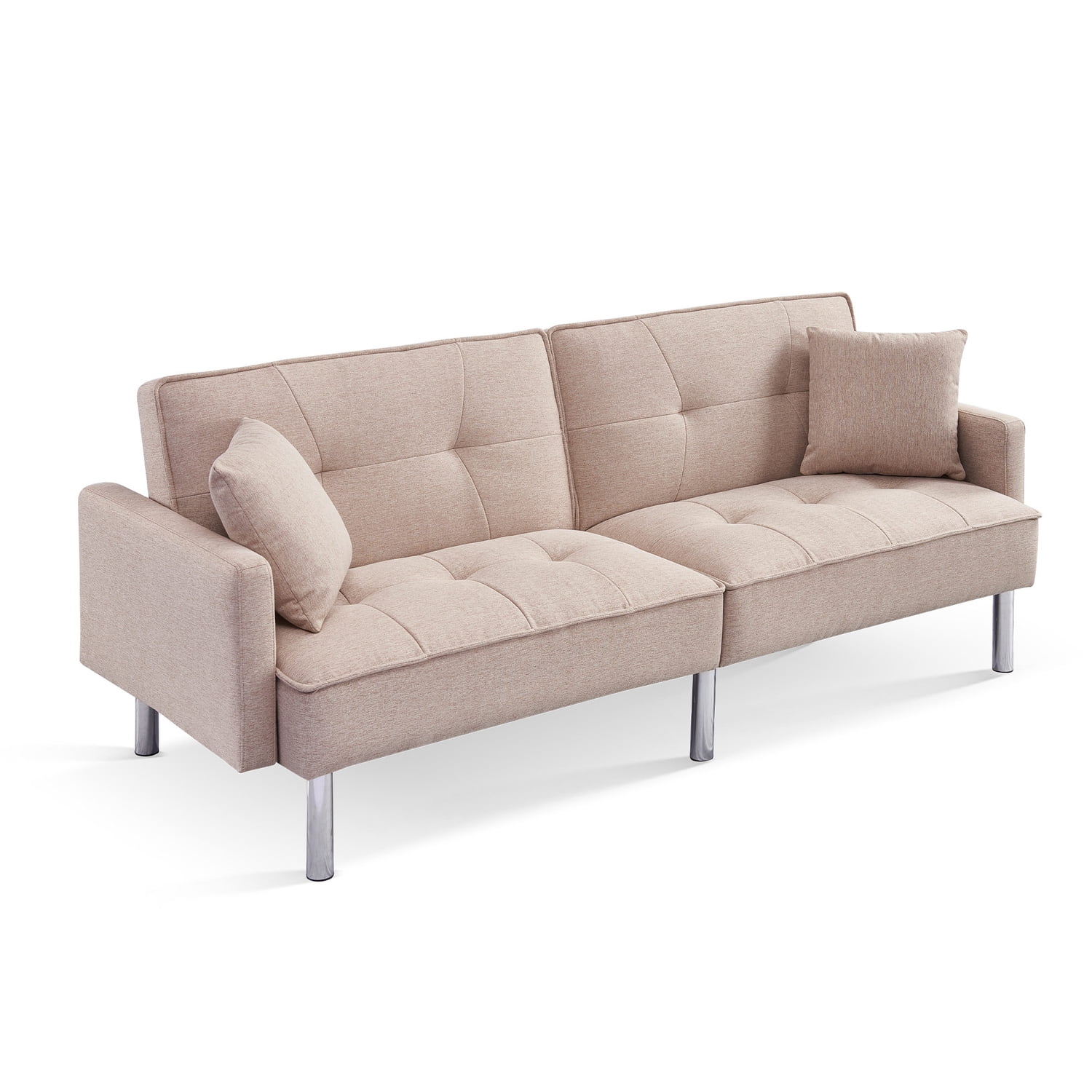 HomeStock Retro Renaissance Tufted Futon Convertible Sofa Sleeper with ...