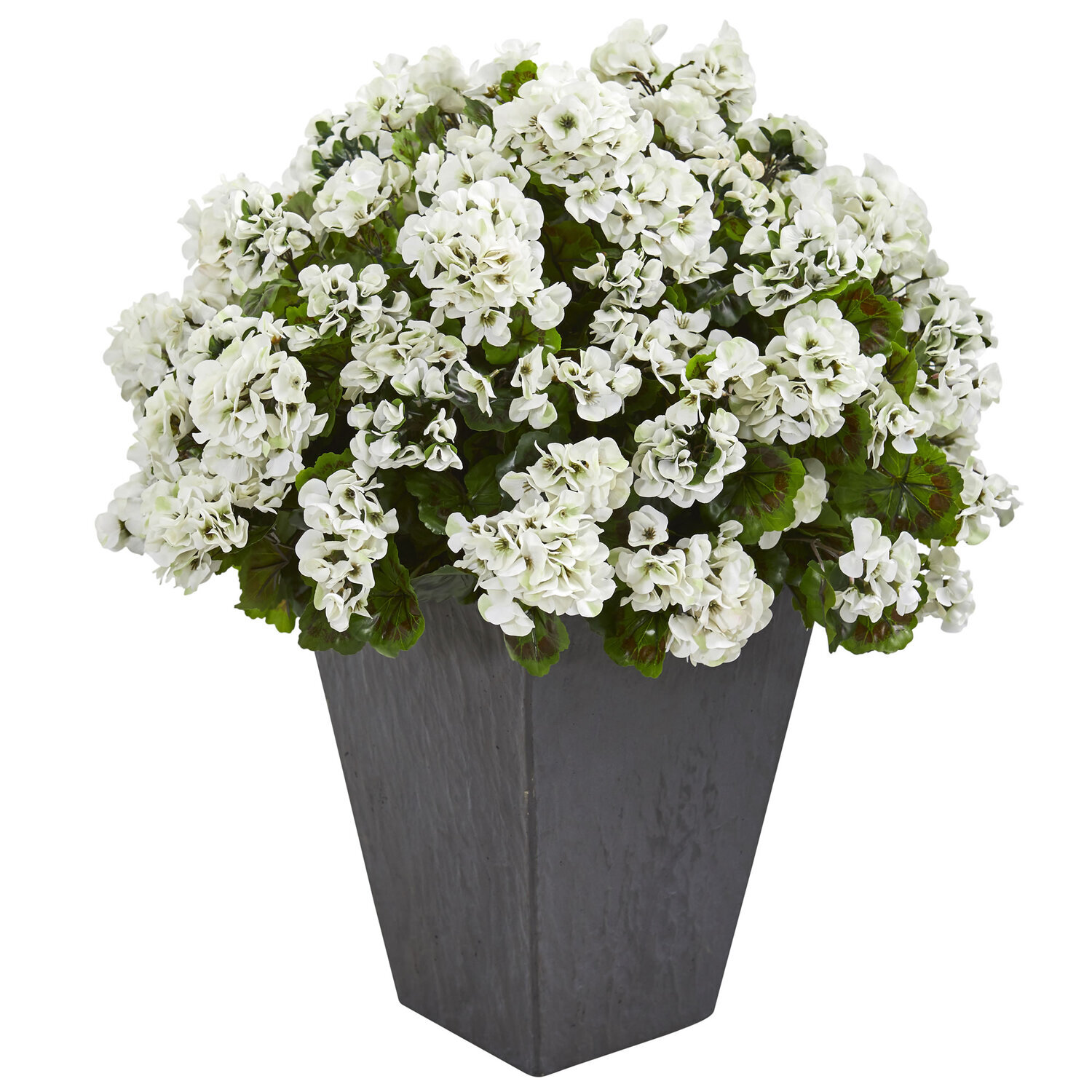 HomeStock Rococo Radiance Artificial Plant In Slate Planter Uv ...