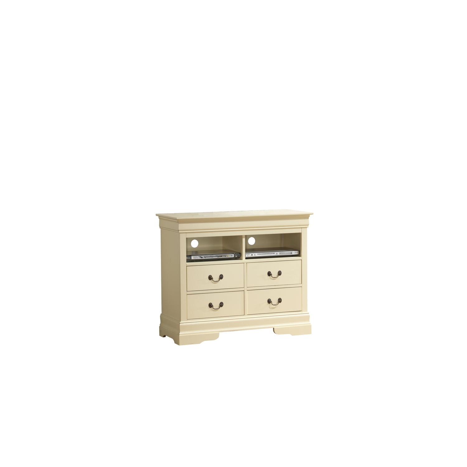 HomeStock Rococo Radiance Beige 7-Drawer Chest of Drawers, Real Wood ...