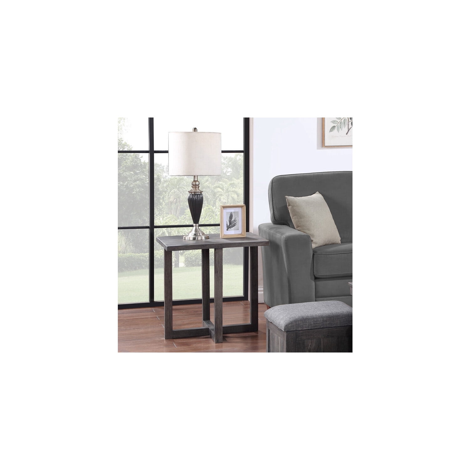 HomeStock Rococo Radiance End Table - 24"x24"x24", Cross Base Design ...