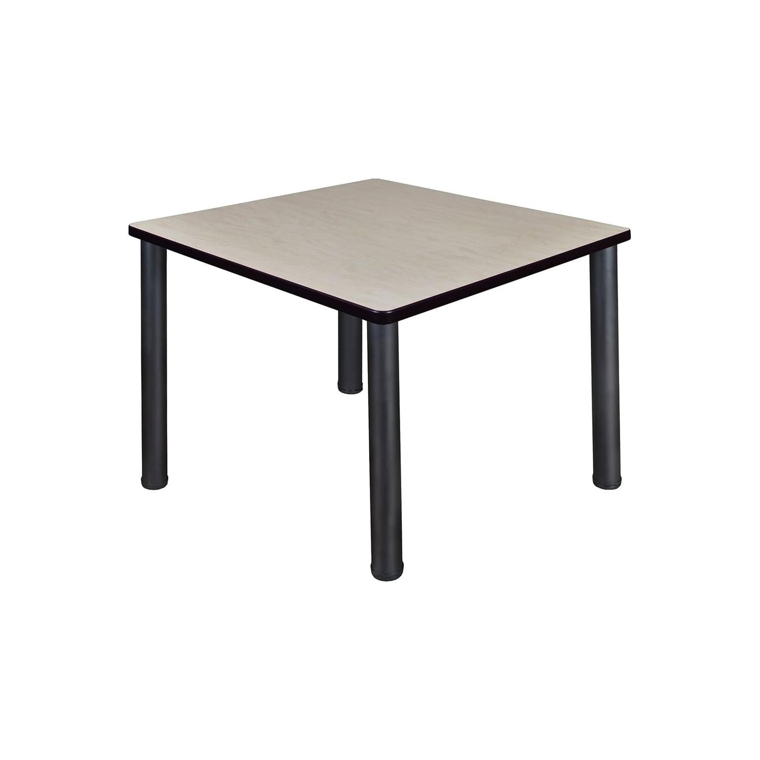 HomeStock Rococo Romance 42" Square Breakroom Table- Maple/ Black ...