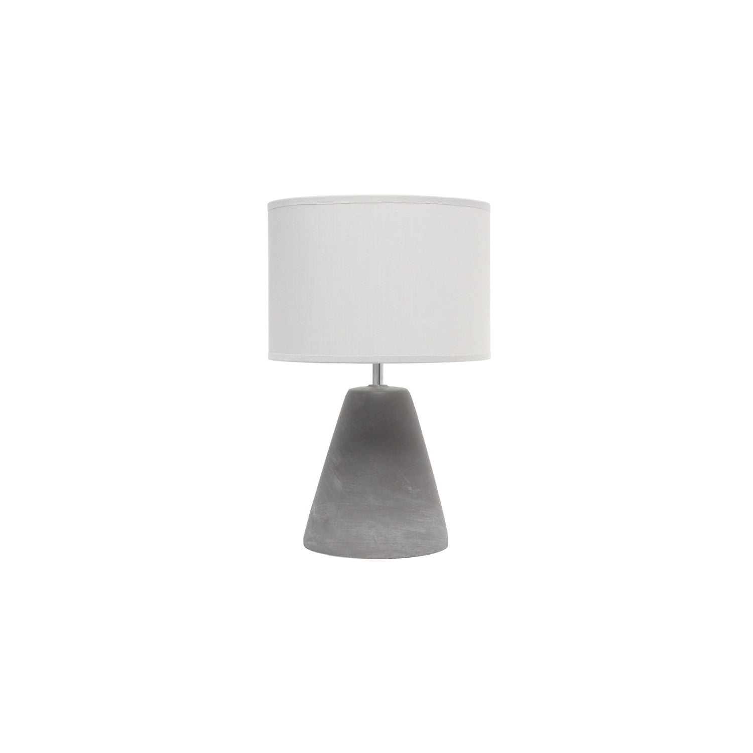 HomeStock Rococo Romance Concrete Table Lamp with Gray Fabric Drum ...