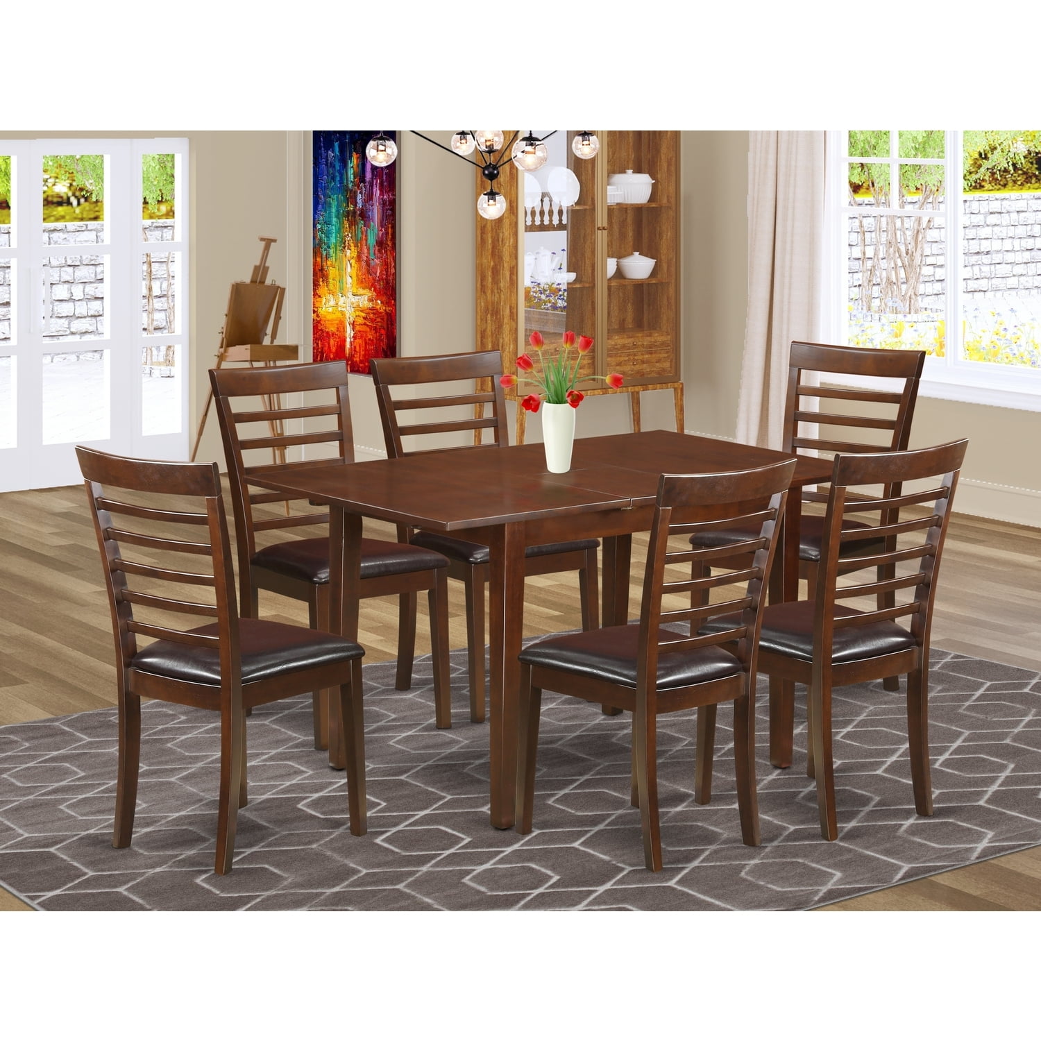 HomeStock Rococo Romance Dinette Set - Table With Leaf And HomeStock ...