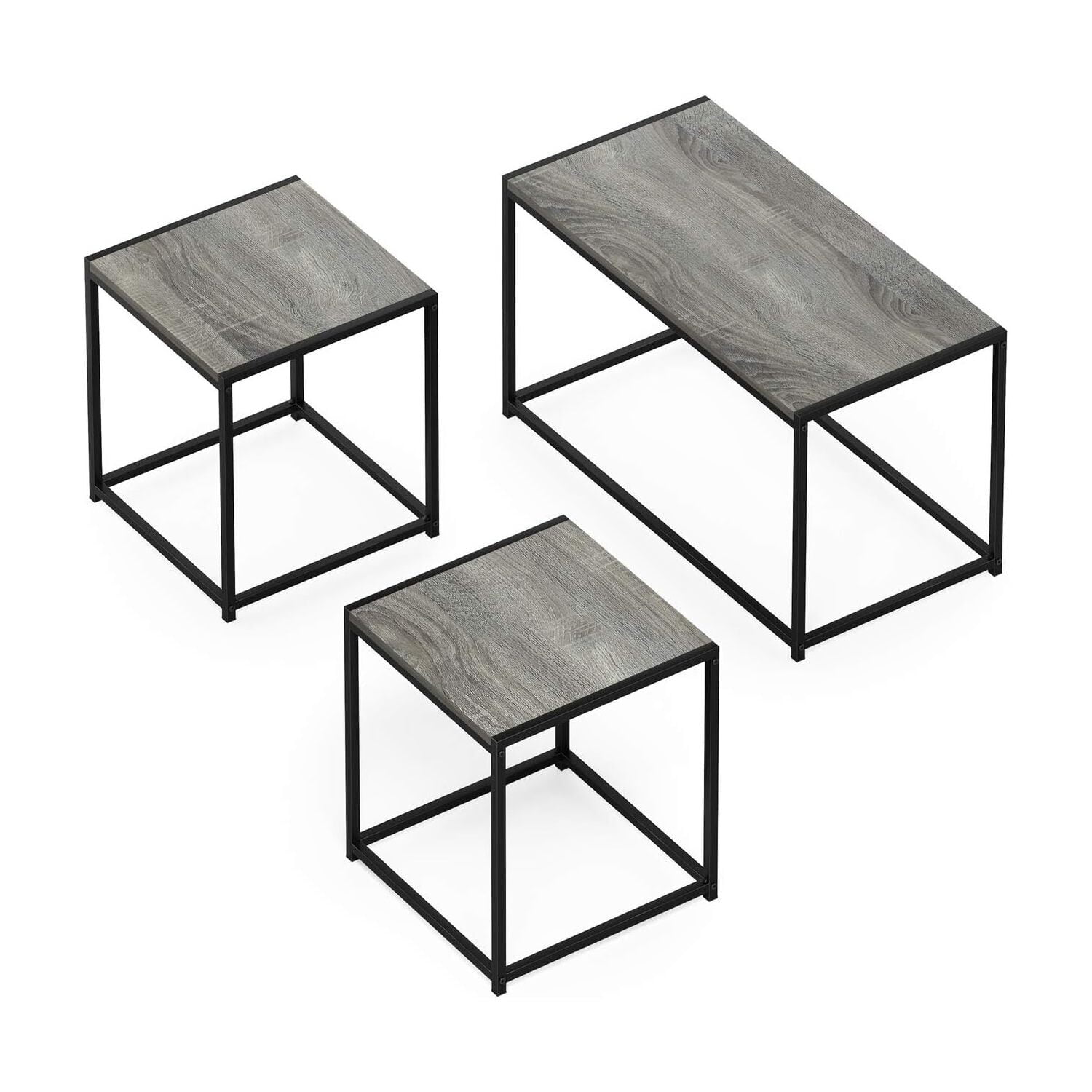 HomeStock Room Table Set with French Oak Gray Finish Coffee Table and ...