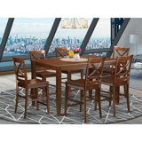 HomeStock Rustic Ranch Counter Height Set - High Top Table And Kitchen ...