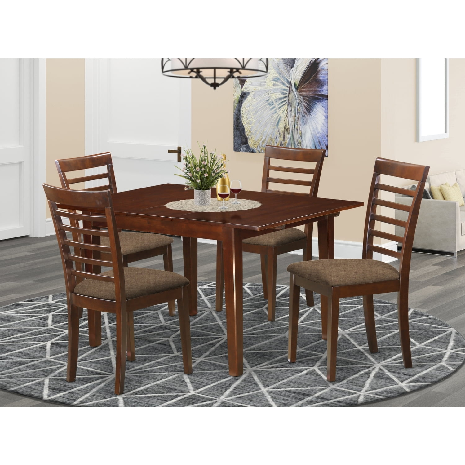 Rustic Dinette Set - Small Kitchen Table & Chairs - Ranch Style Dining ...