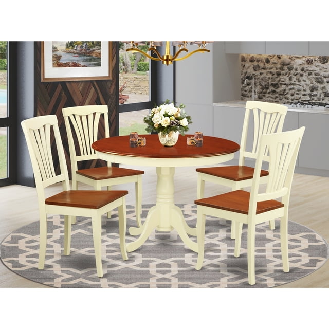 HomeStock Rustic Ranch Set - With A Round Small Table And Dinette ...