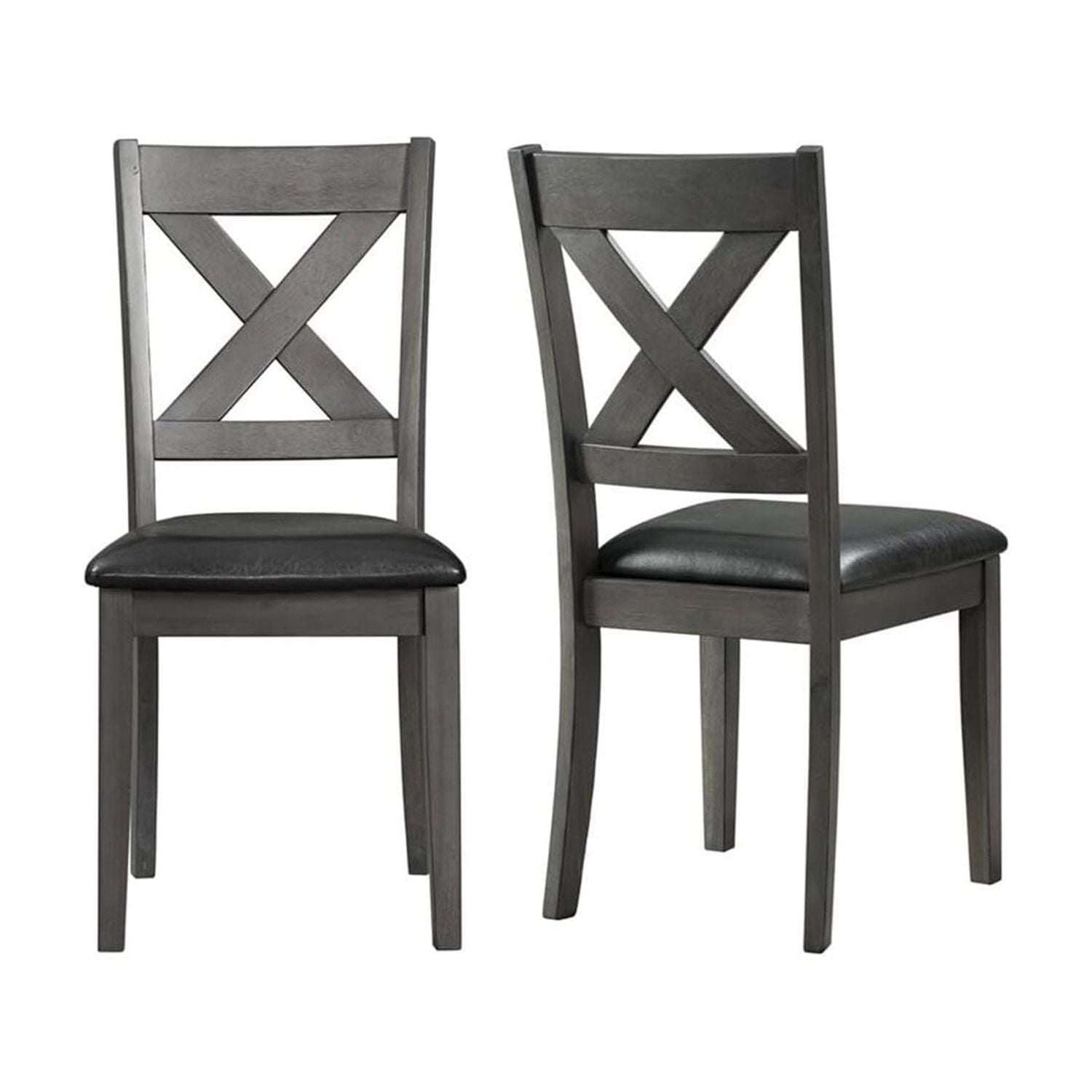 HomeStock Rustic Recluse Height Side Chair Set in Gray, 21" x 18" x 37 ...
