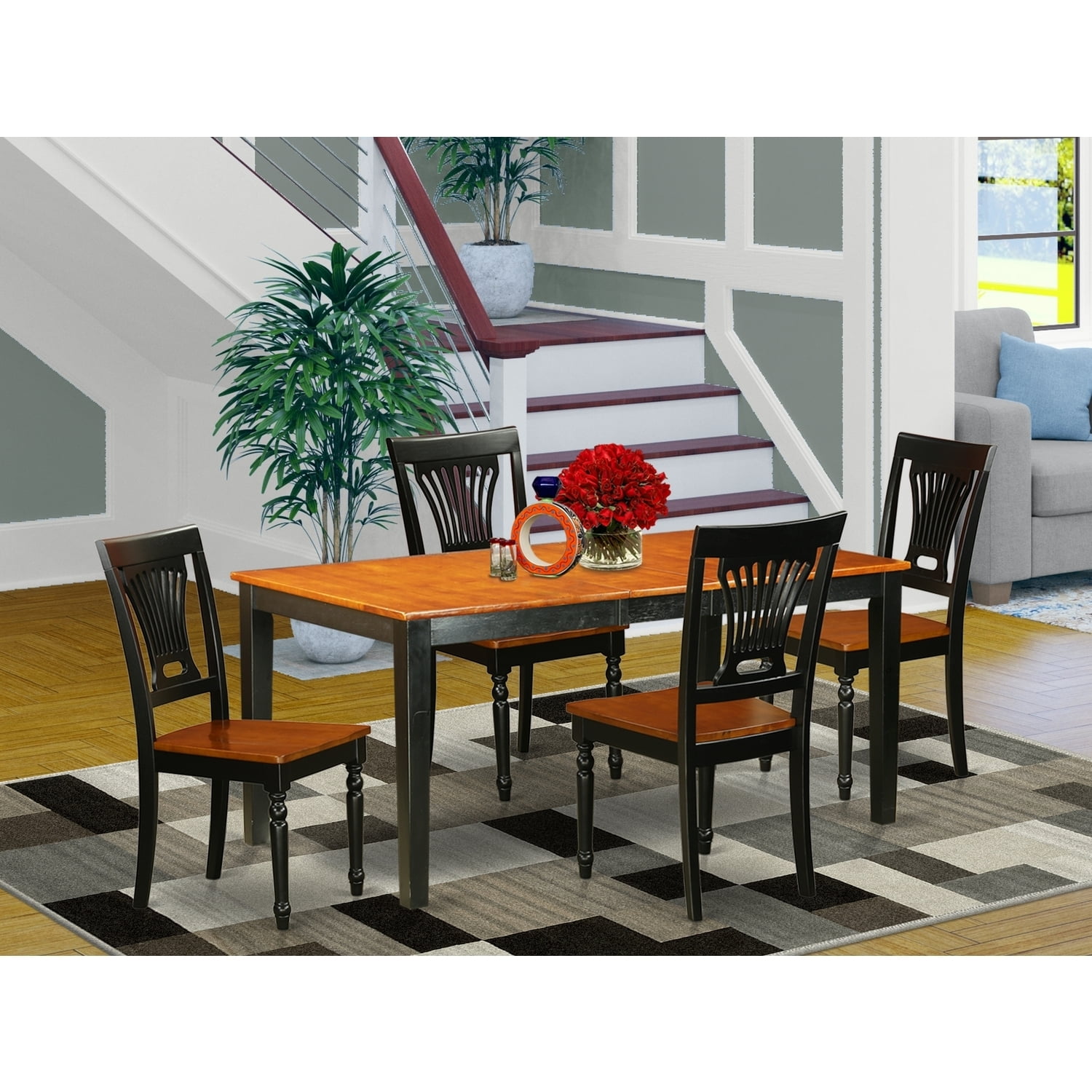 Rustic Dining Chair Set - 7 Piece Kitchen Table Set - Farmhouse Style ...