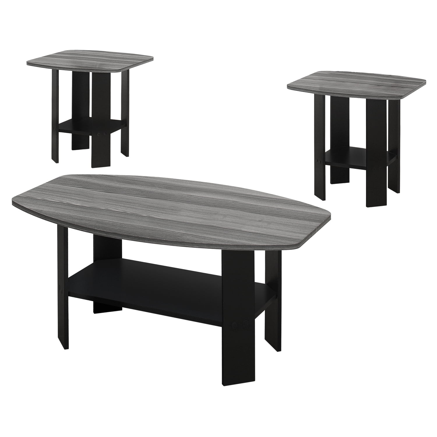 HomeStock Rustic Refinement Table Set, 3Pcs Set, Coffee, End, Side ...