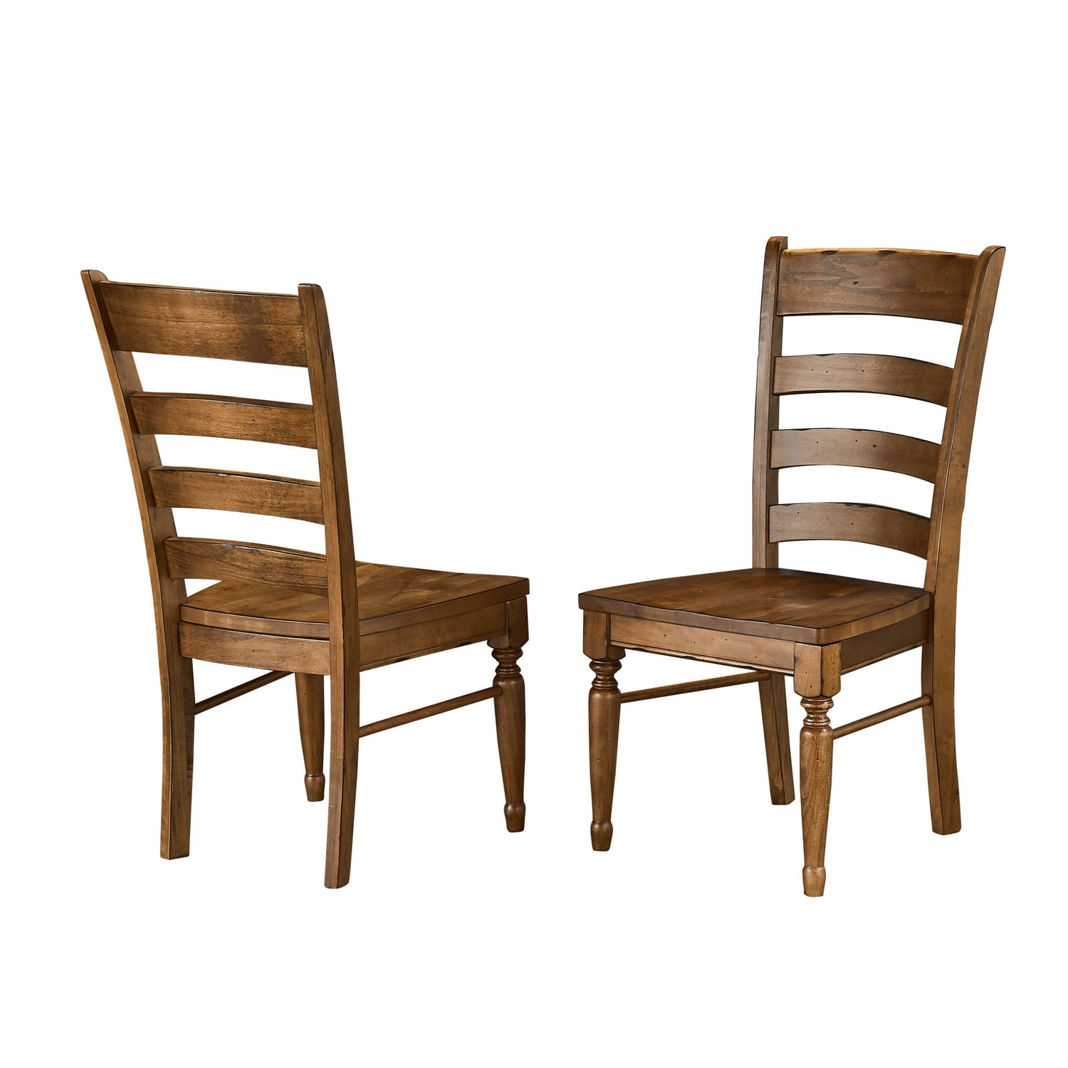 HomeStock Rustic Retreat Ladderback Side Chair - 2 Pack - Walmart.com