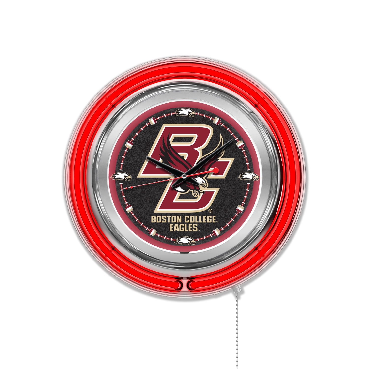 HomeStock Rustic Romance Double Neon Wall Clock, Modern Small Wall ...