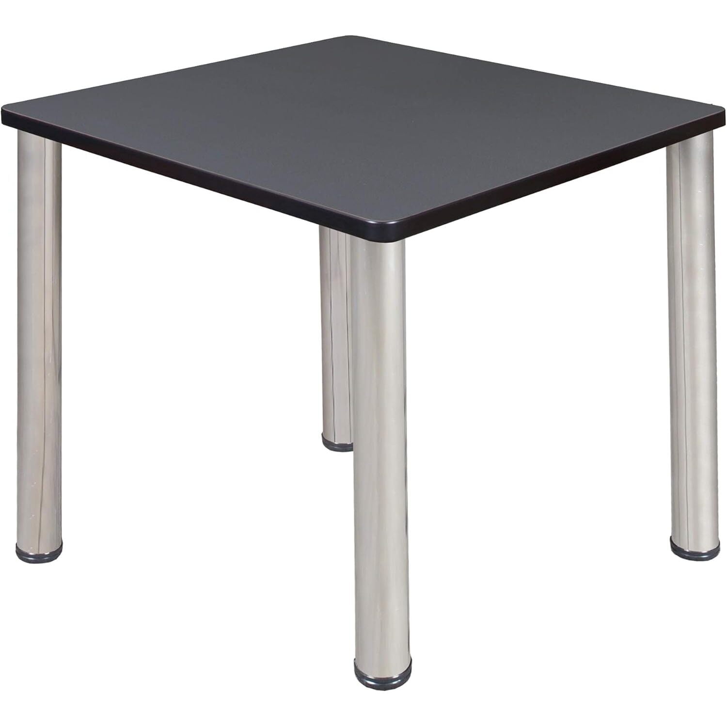 HomeStock Seaside Serenity 36" Square Breakroom Table- Grey/ Chrome ...
