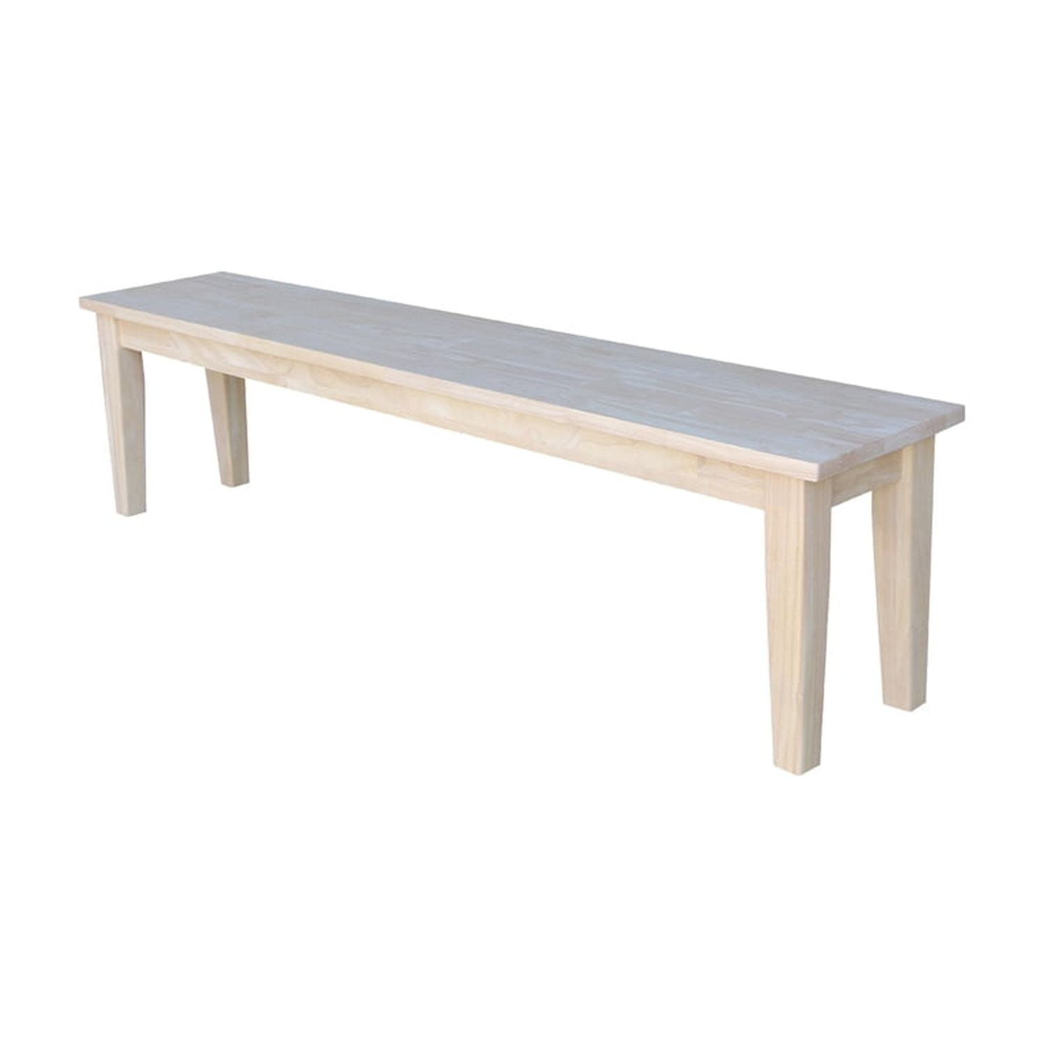 HomeStock Seaside Serenity Shaker Style Bench - Solid Wood with Butcher ...